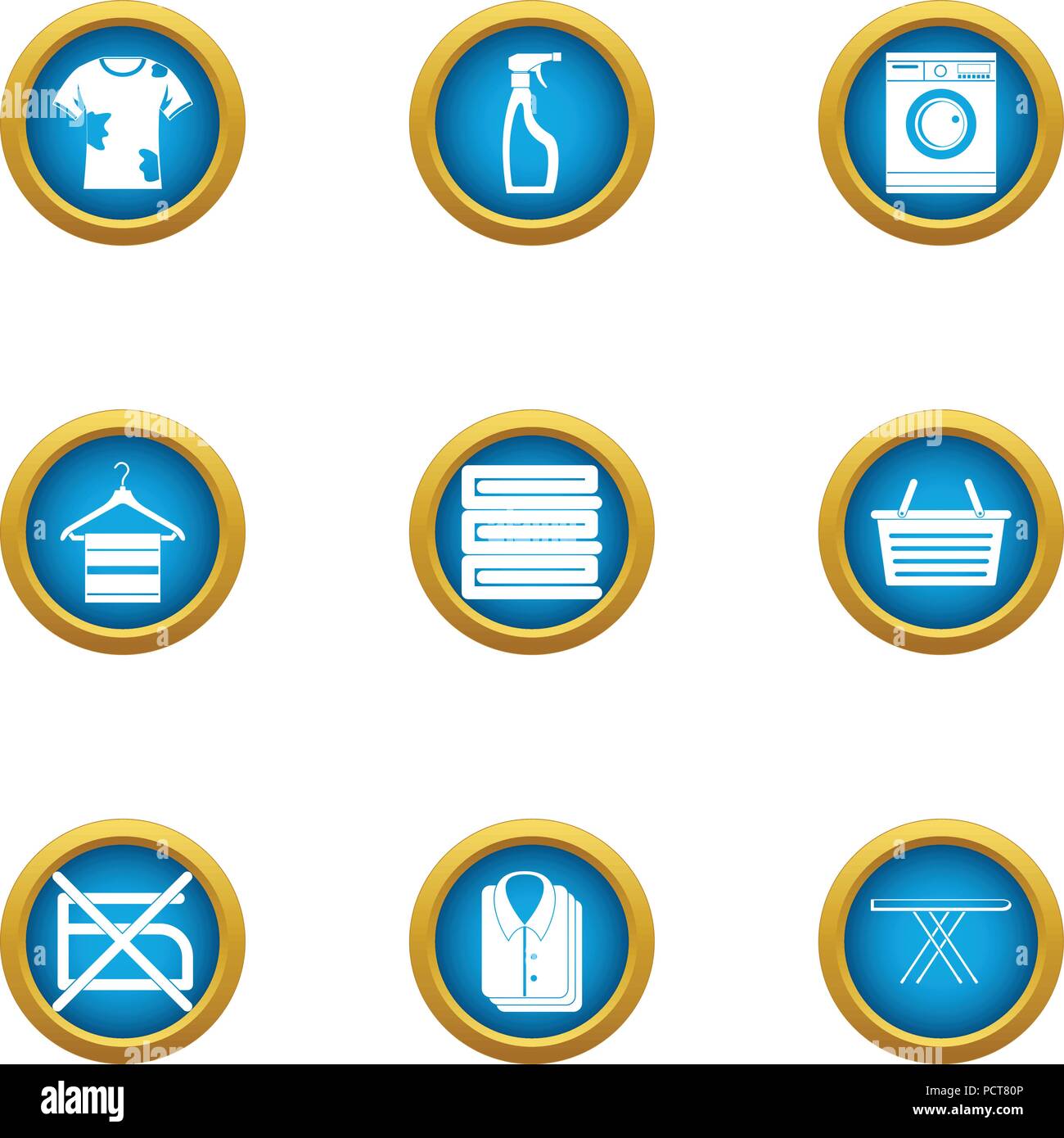 Dirt icons set, flat style Stock Vector Image & Art - Alamy