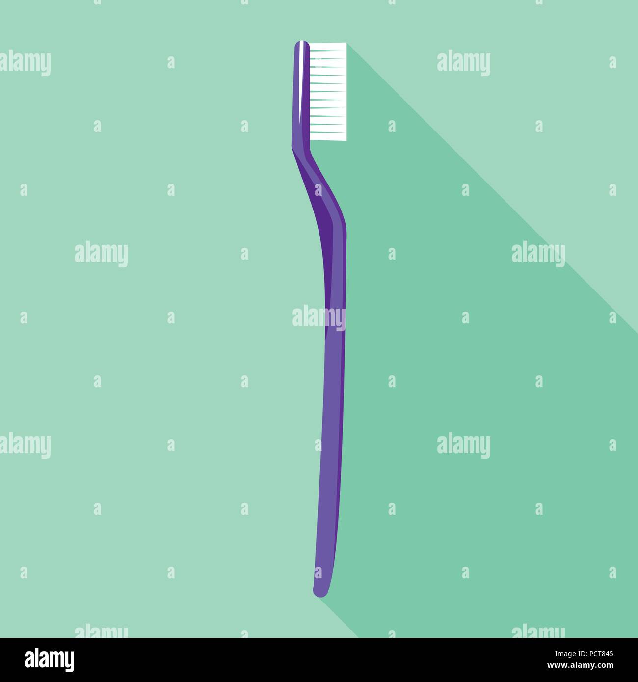 Blue toothbrush icon, flat style Stock Vector Image & Art - Alamy