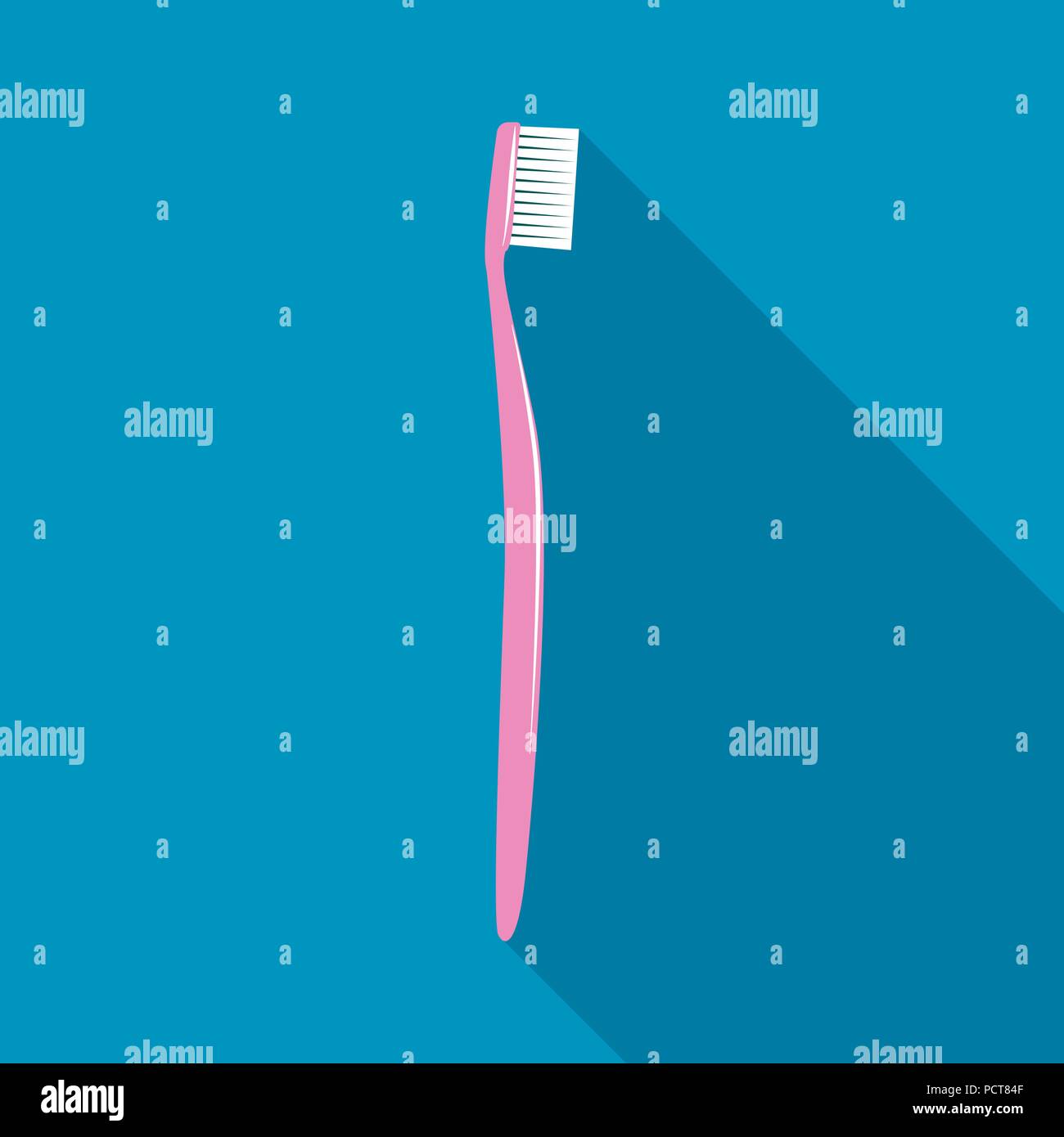 Pink toothbrush icon, flat style Stock Vector Image & Art - Alamy