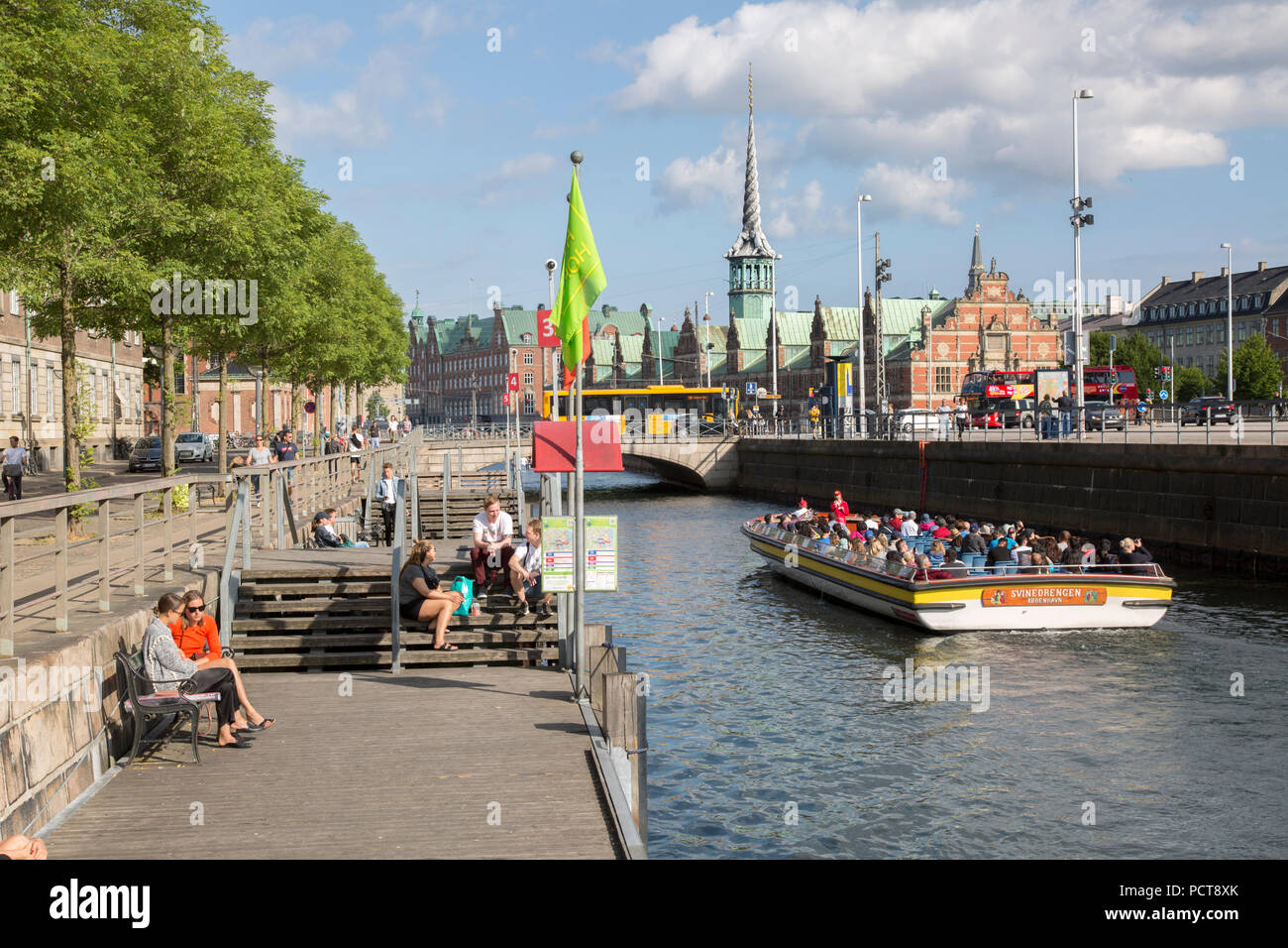 Old Stock Exchange Building and Canal; Copenhagen; Denmark Stock Photo ...