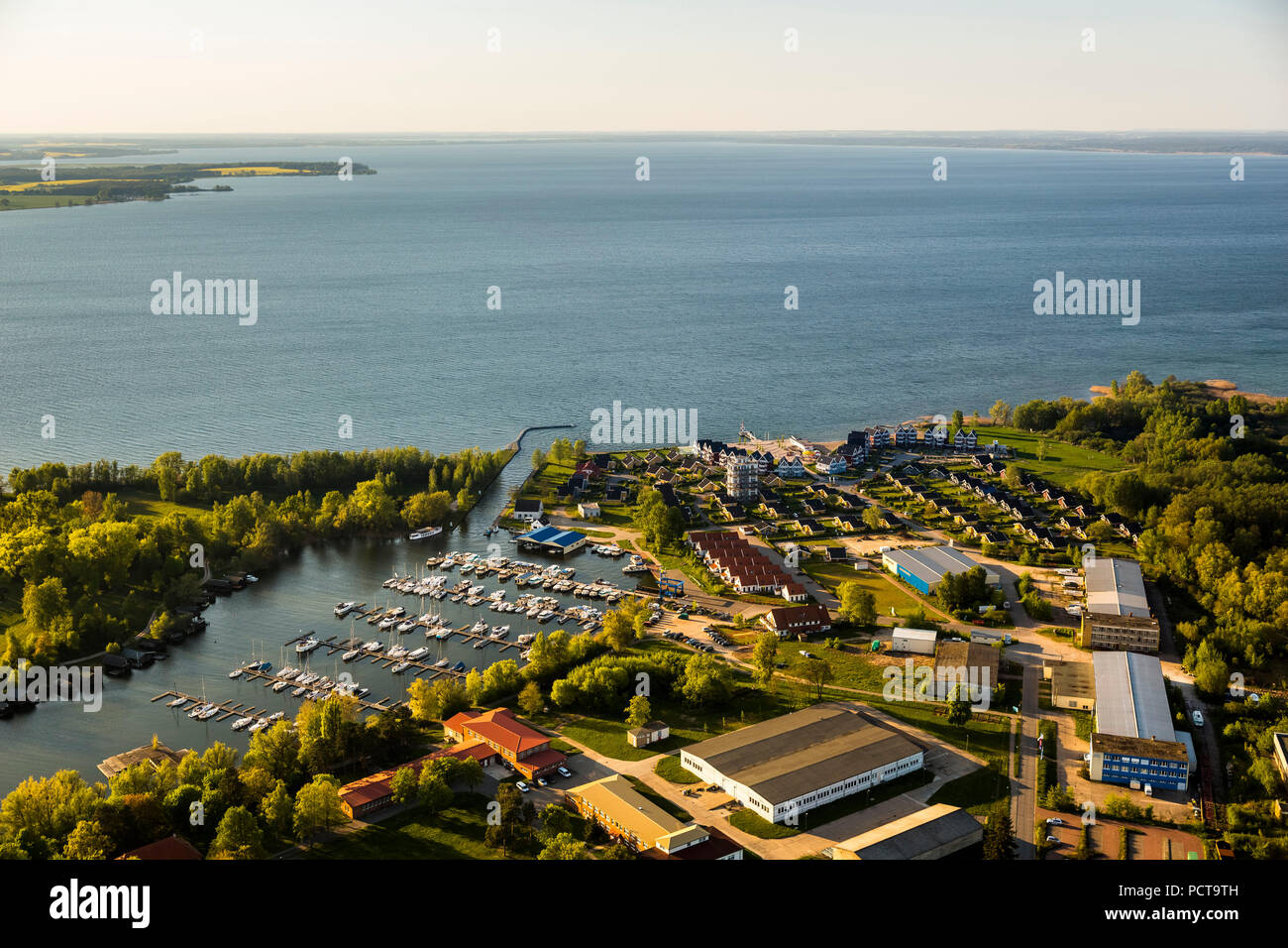 Rechlin with Marina, Lake Claassee and Lake Müritz, Rechlin ...