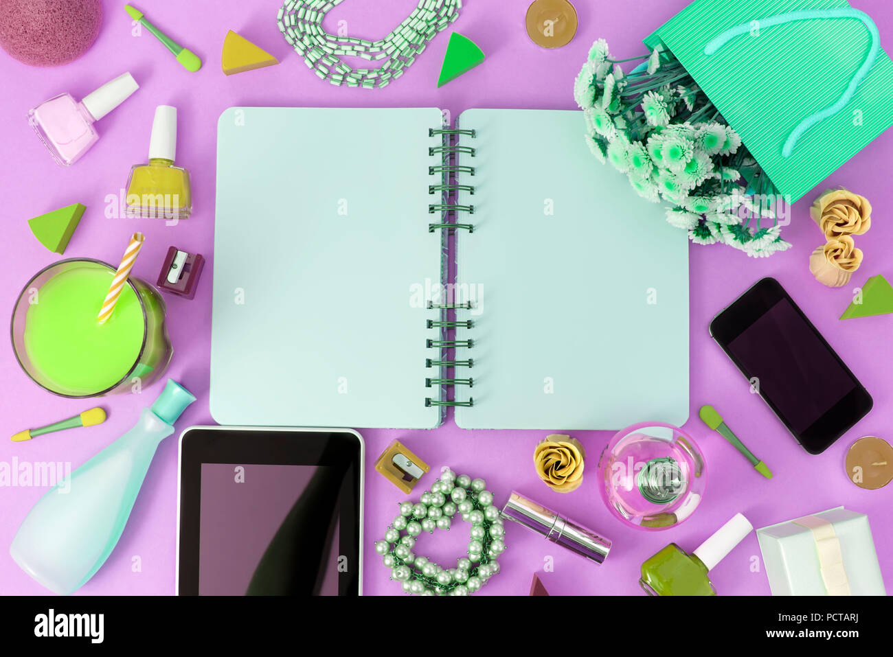 Surrealism banner Decorative composition boxes with gifts flowers women ...