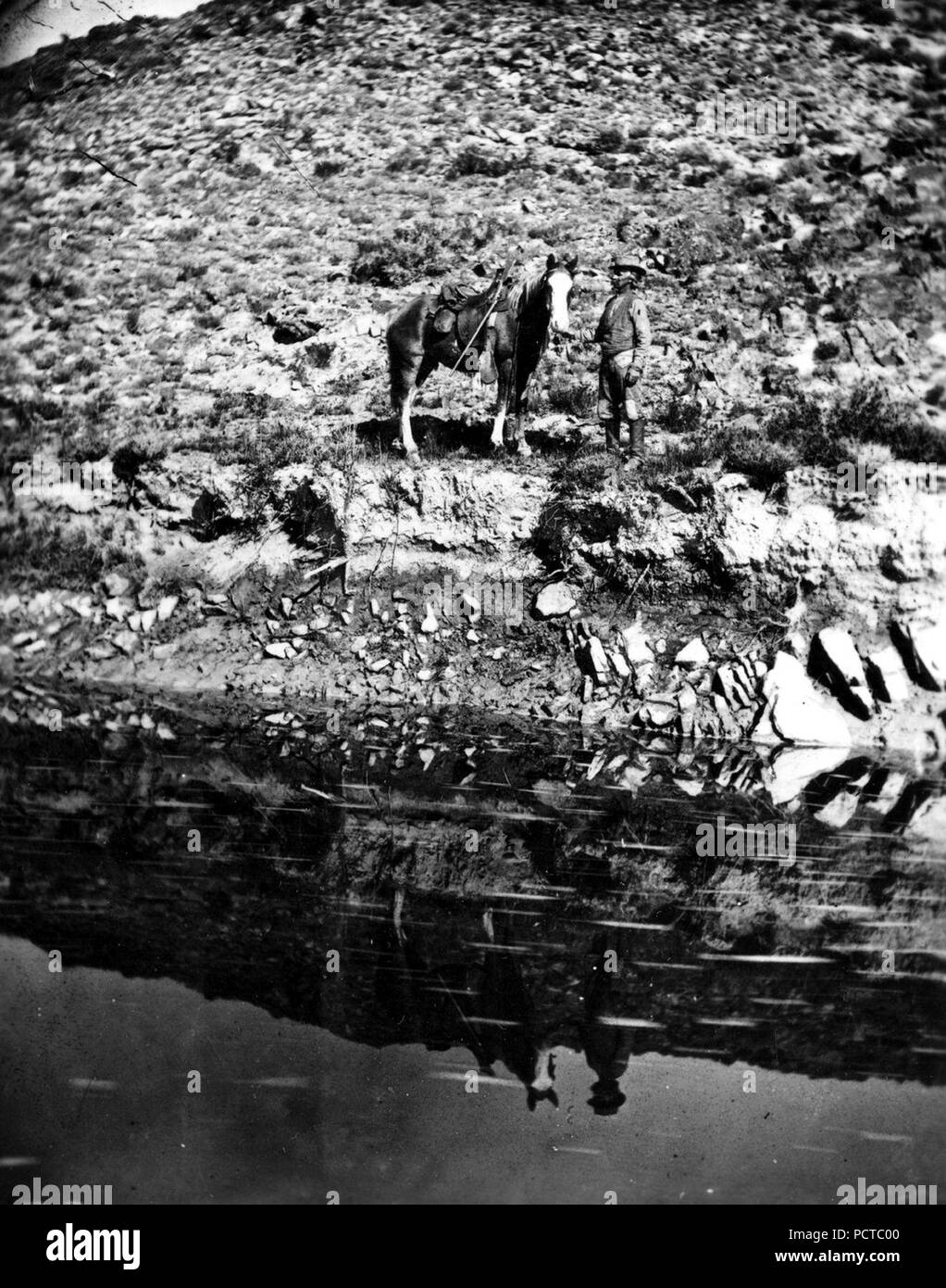 Almon Harris Thompson and his horse, Ute, 1872 Stock Photo - Alamy