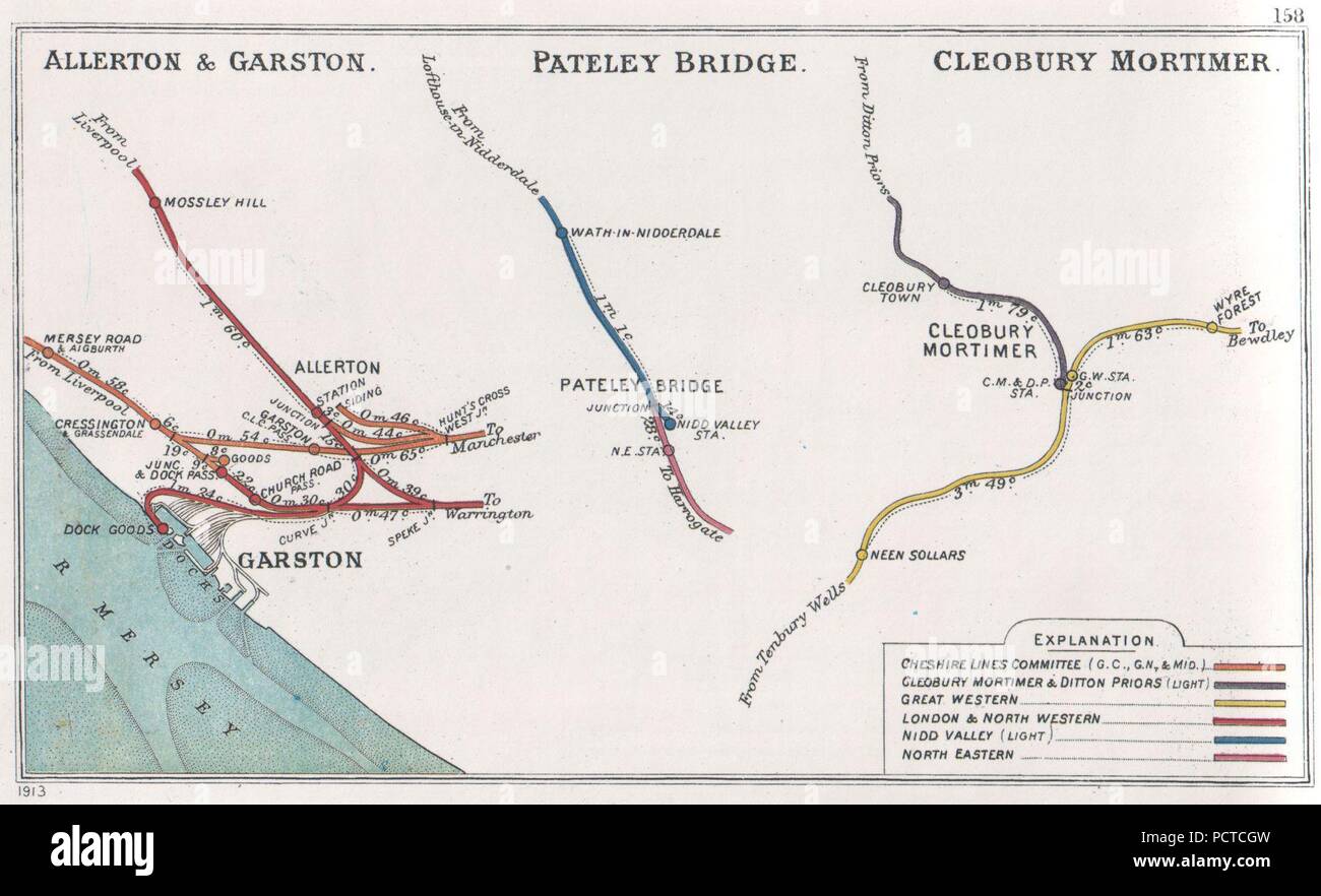 Allerton & Garston. Pateley Bridge Cleobury Mortimer RJD 158 Stock ...