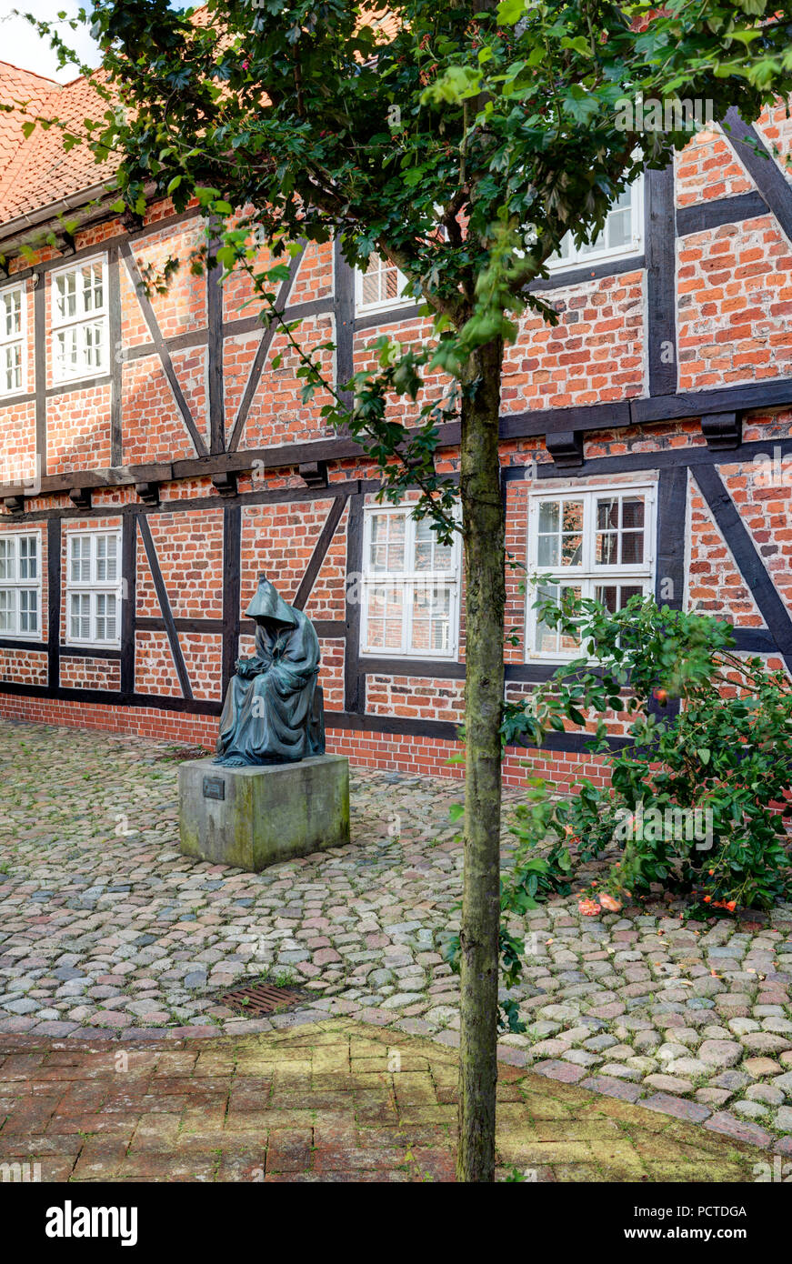The reading monk of in front of st johns monastery hi-res stock ...