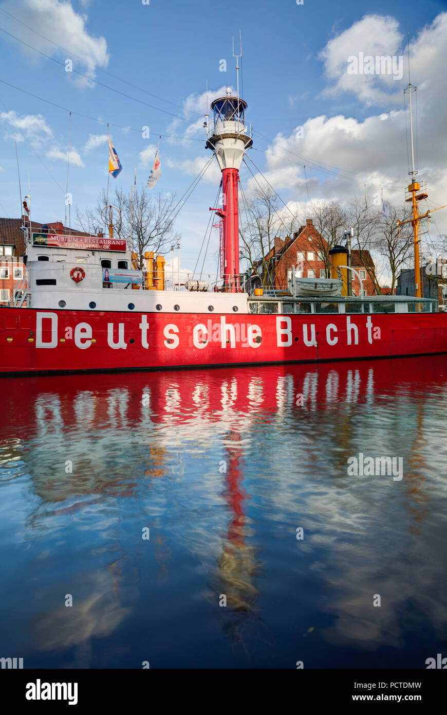 Museum ship on Ratsdelft, Emden, East Frisia, Lower Saxony, Northern ...