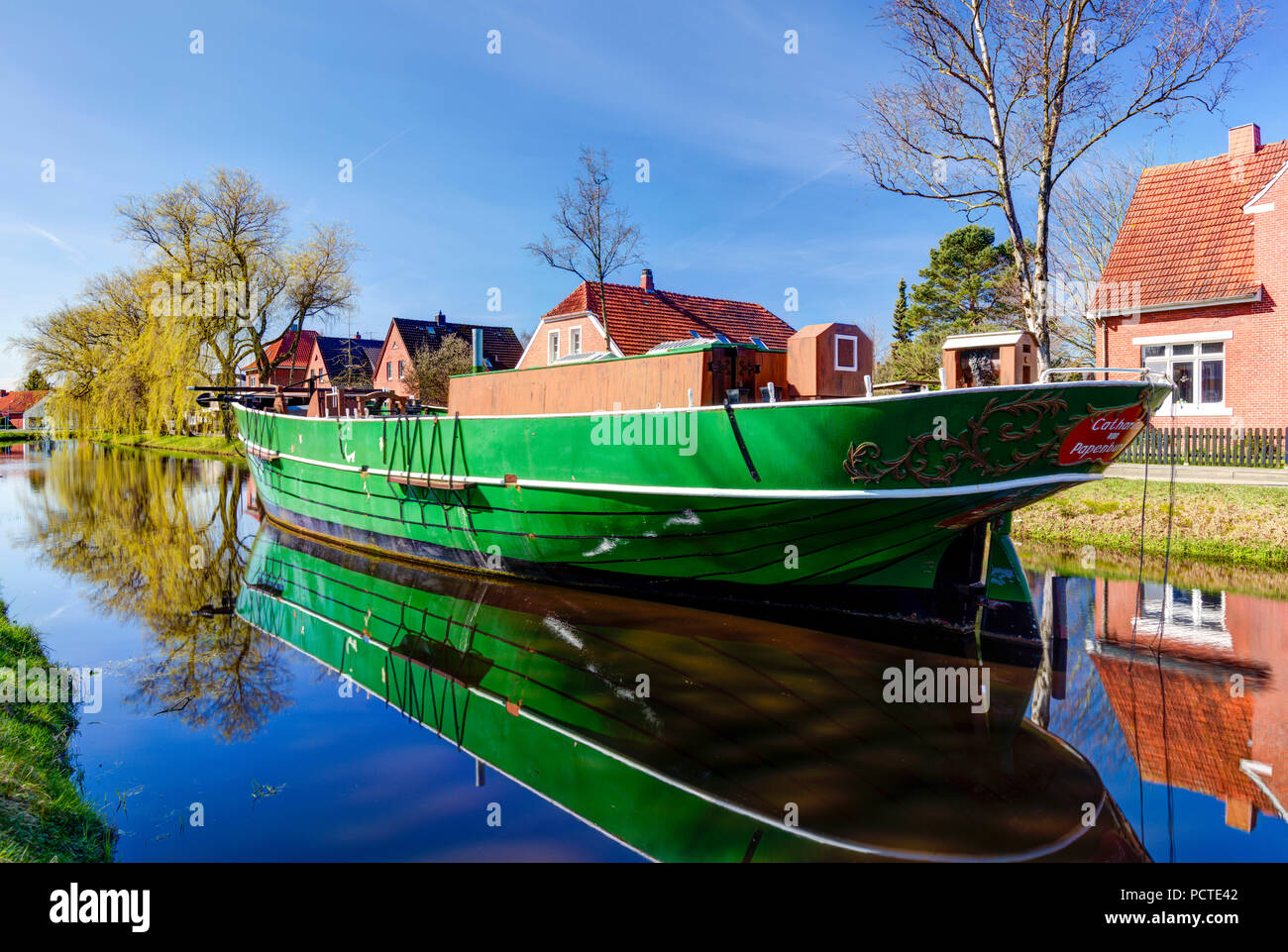 Museum ship, Catharina von Papenburg, in the Wiek, spring, Papenburg ...