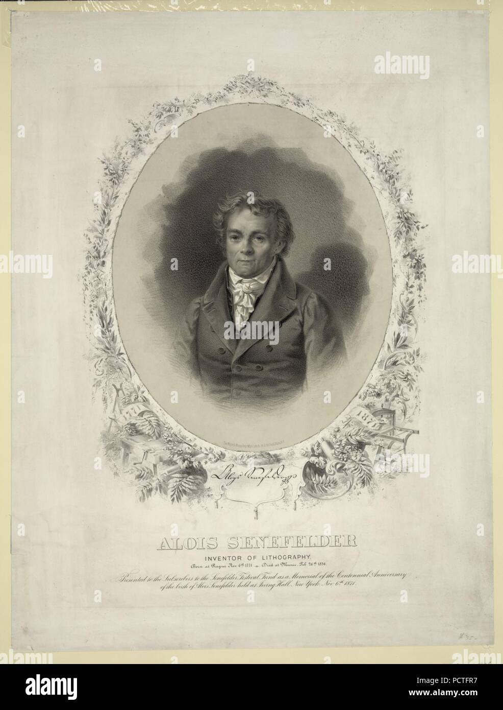 Alois Senefelder inventor of lithography Stock Photo - Alamy