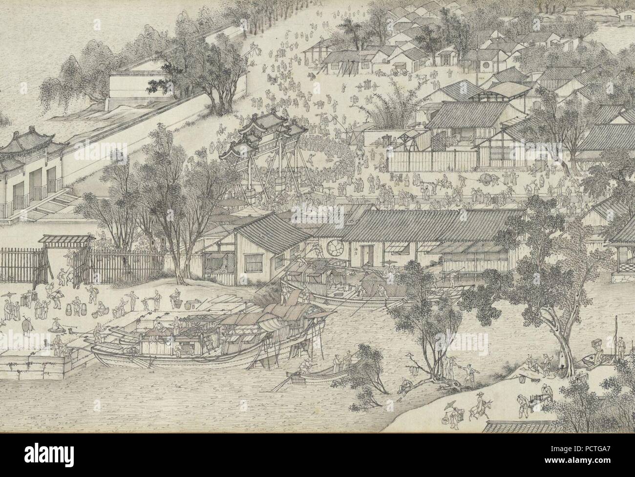Along the River During the Qingming Festival (by Shen Yuan) 19 Stock ...