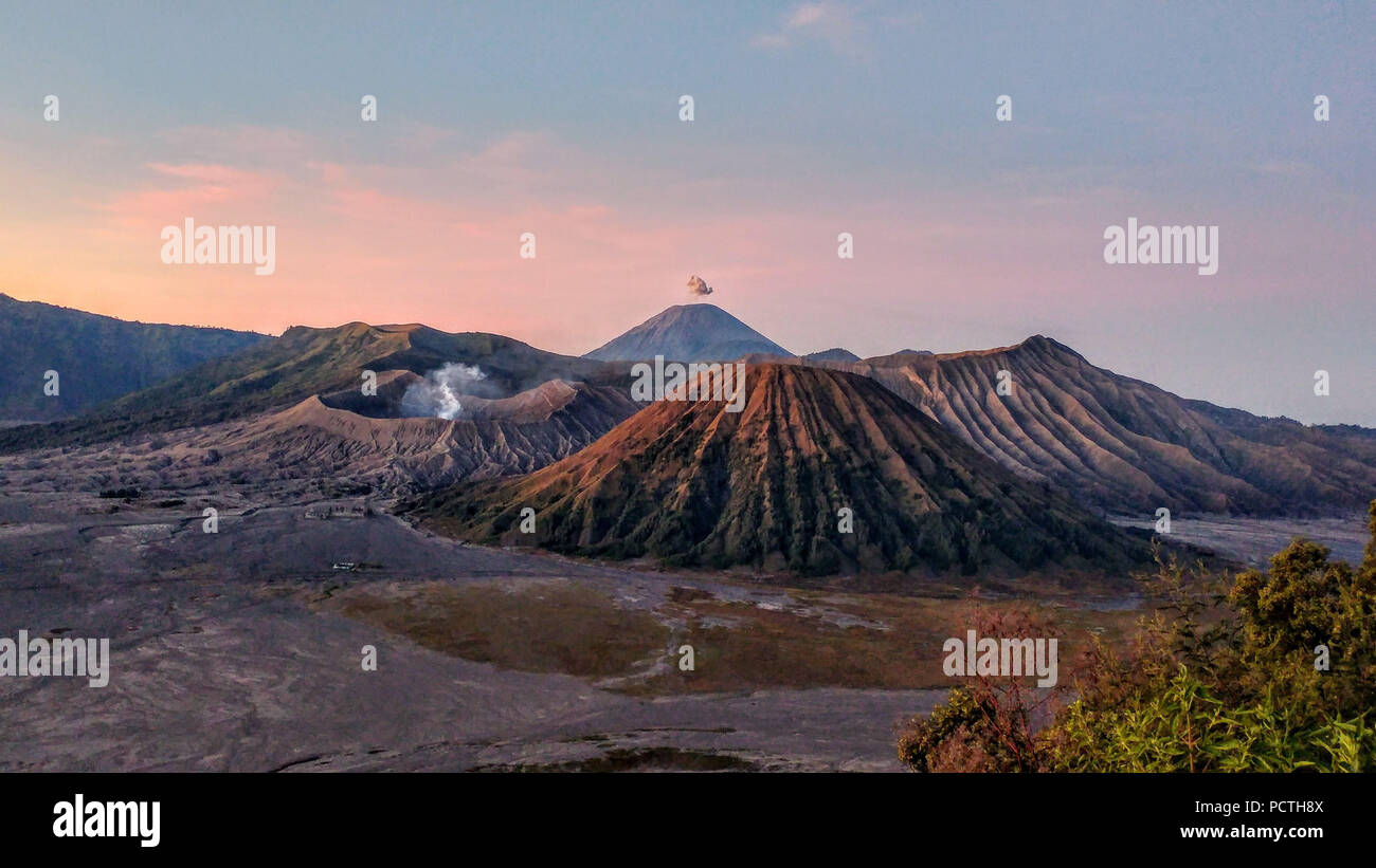 Indonesia, Java, Bromo volcano, sunrise Stock Photo - Alamy