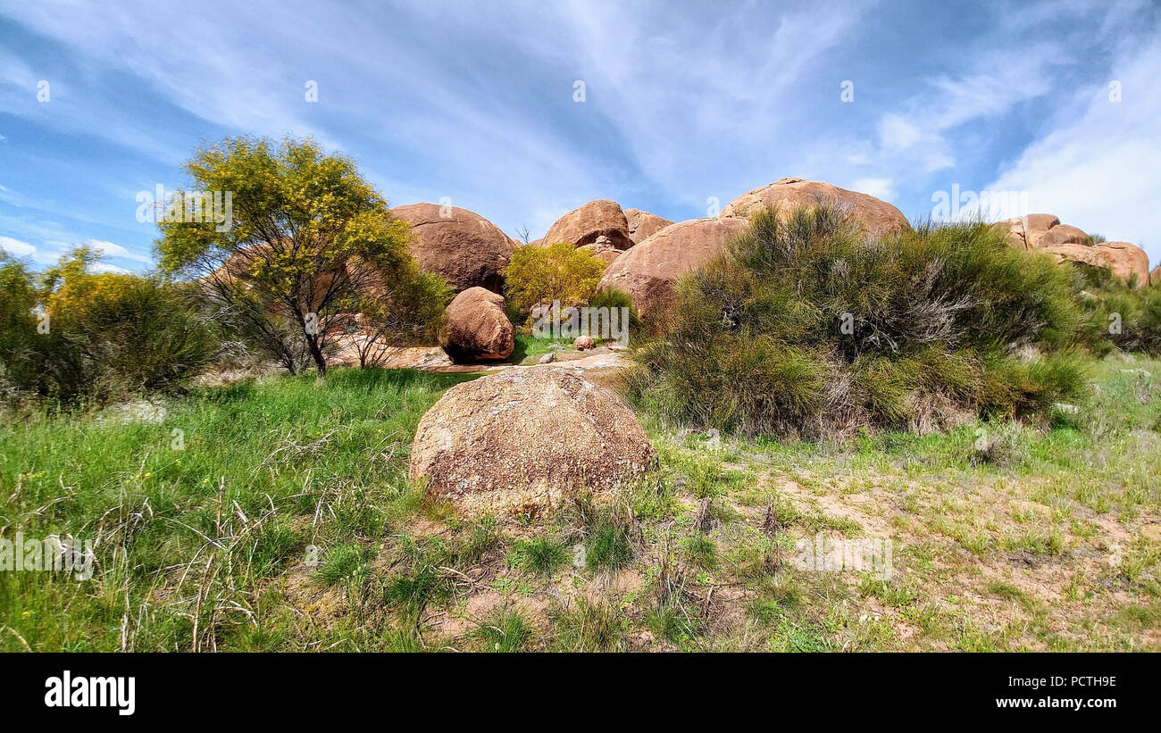 Meadow trees rock formations hi-res stock photography and images - Alamy