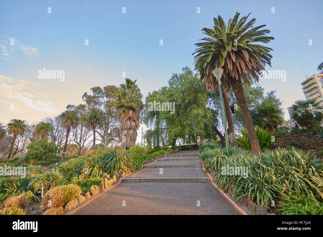 Path, City Park, Melbourne, Victoria, Australia, Oceania Stock Photo ...