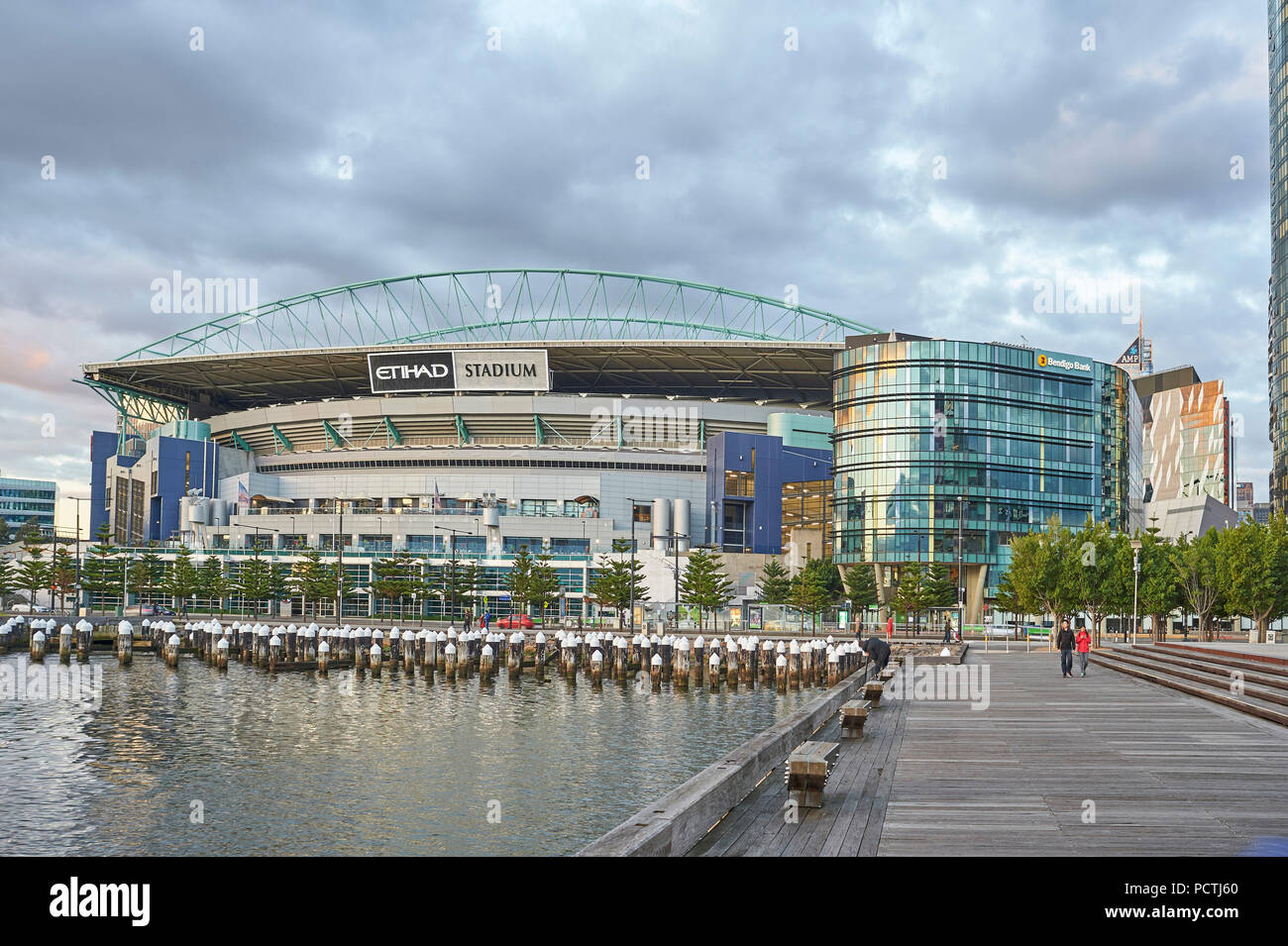 Landscape, Docklands, Waterfront at Sunset, Melbourne, Victoria ...