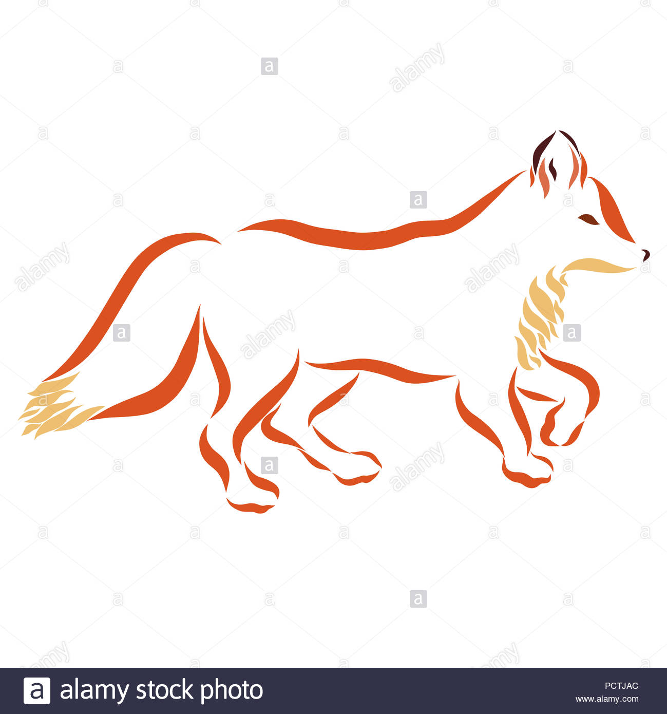 Cartoon Fox Running Stock Photos & Cartoon Fox Running Stock Images - Alamy
