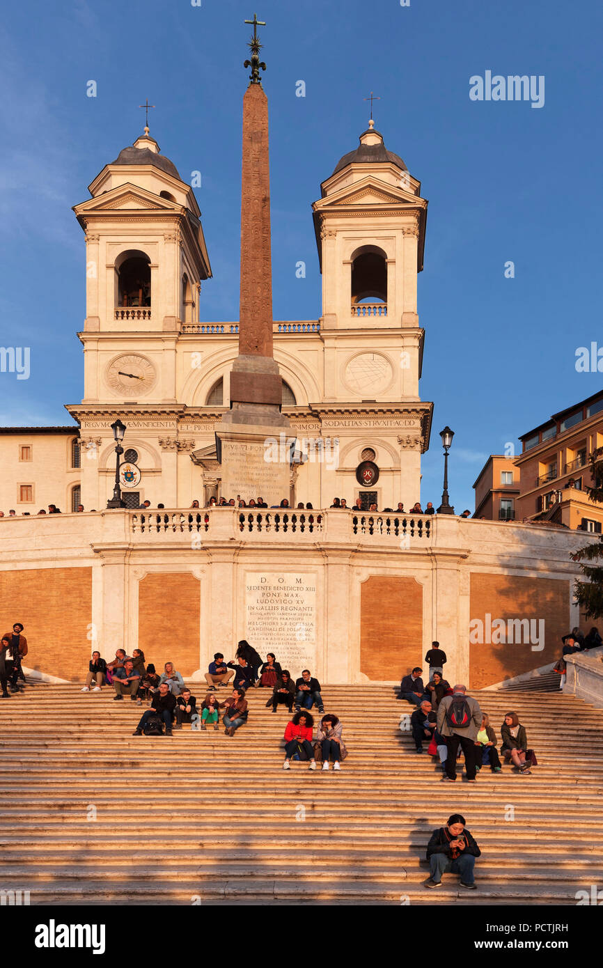 Spanish steps rome sunset hi-res stock photography and images - Alamy