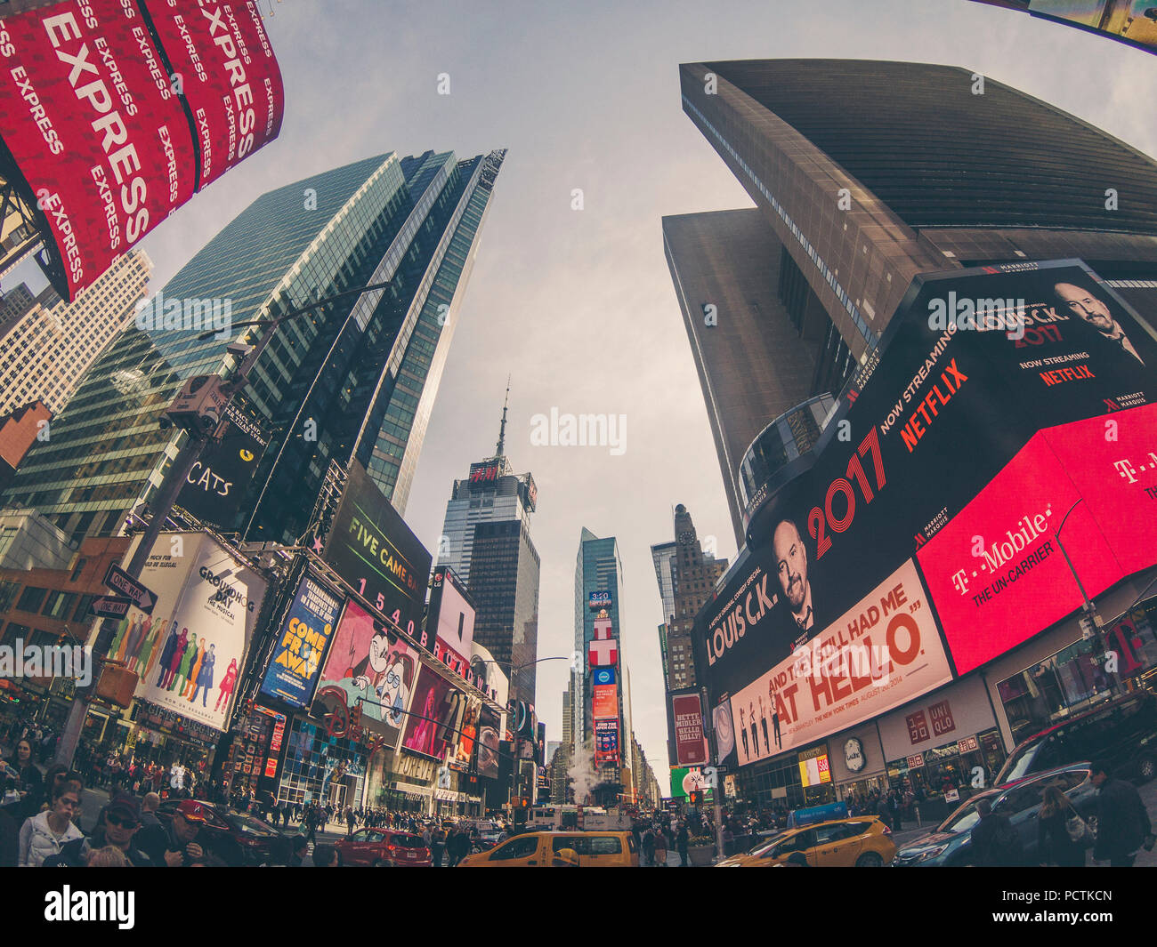 nyc, manhattan buildings, bottom point of view Stock Photo - Alamy