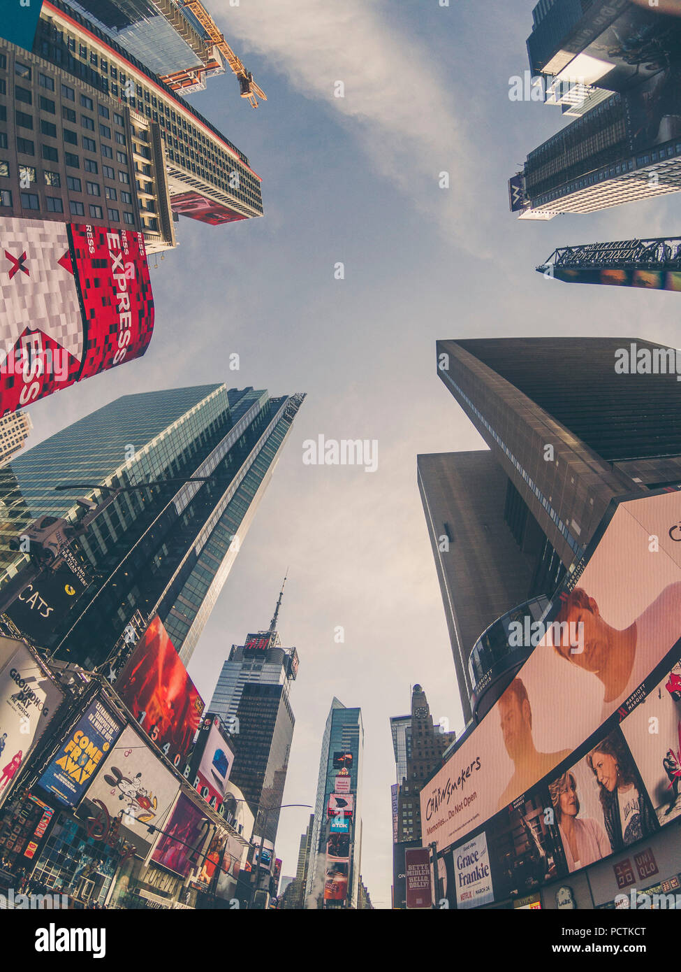 nyc, manhattan buildings, bottom point of view Stock Photo - Alamy