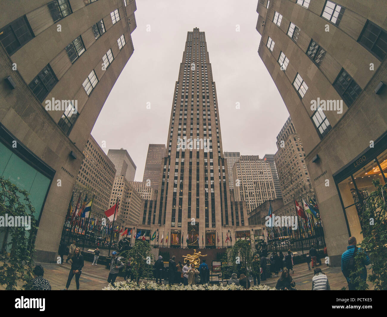 nyc, manhattan buildings, bottom point of view Stock Photo - Alamy