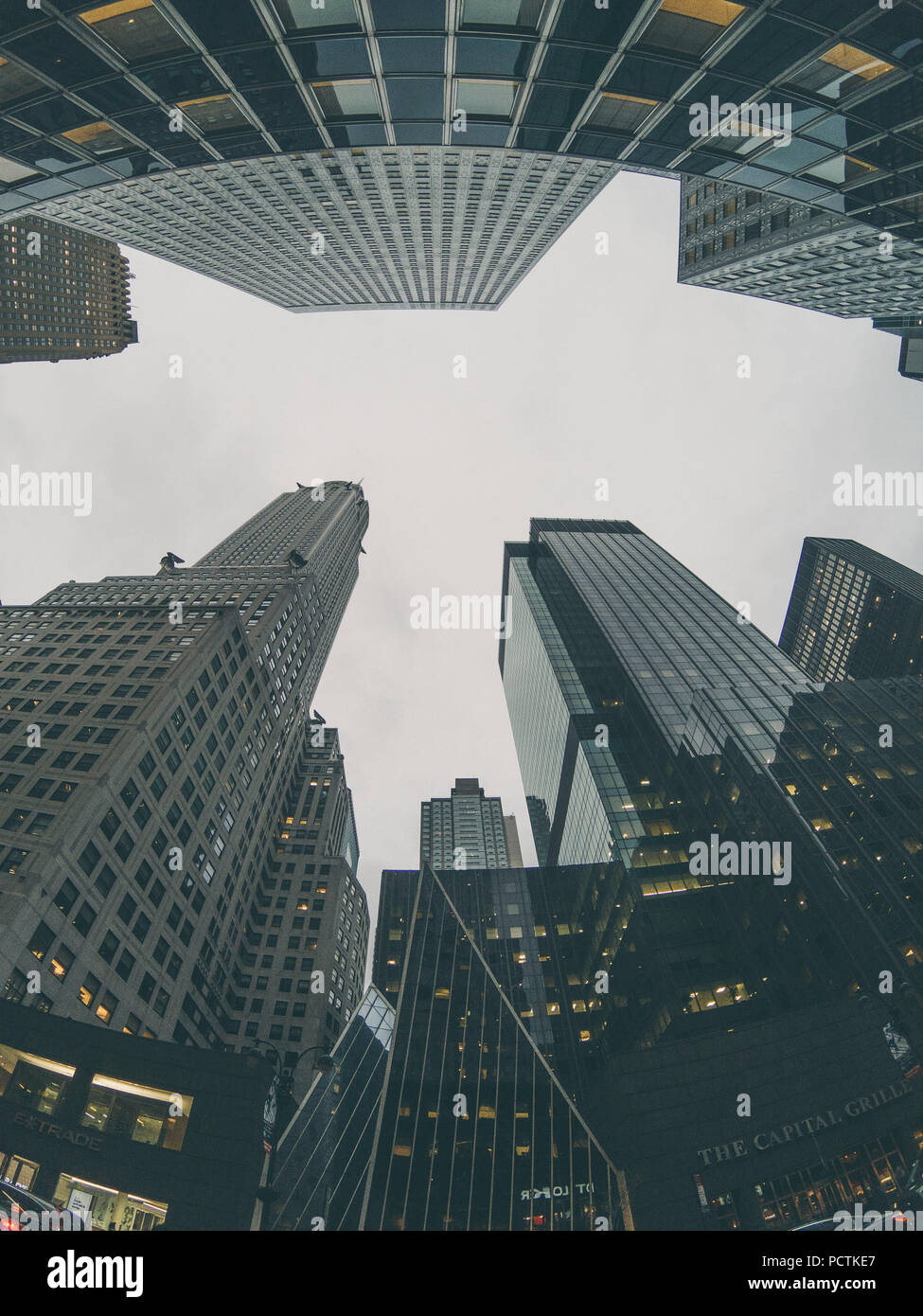nyc, manhattan buildings, bottom point of view Stock Photo - Alamy