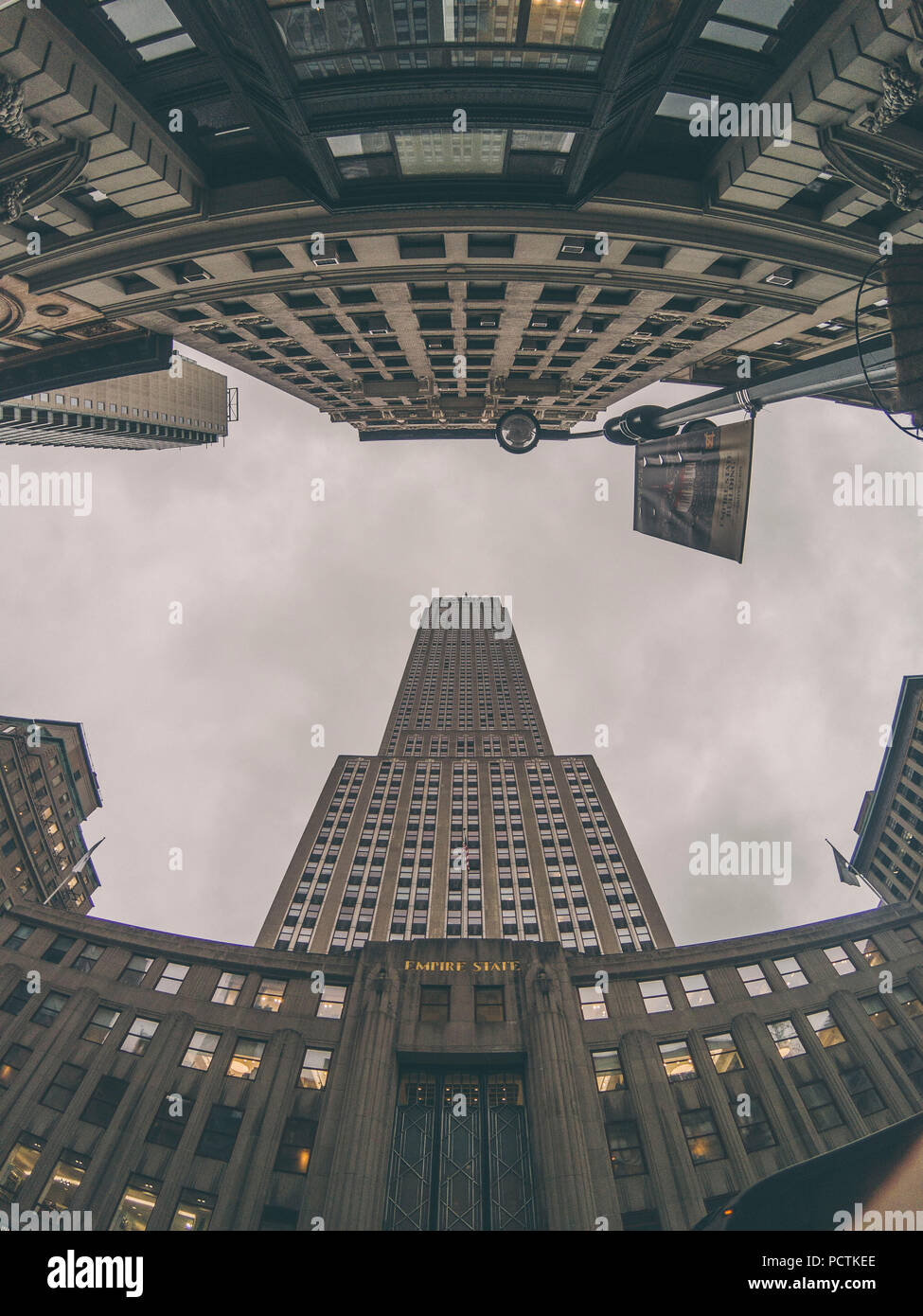 nyc, manhattan buildings, bottom point of view Stock Photo - Alamy