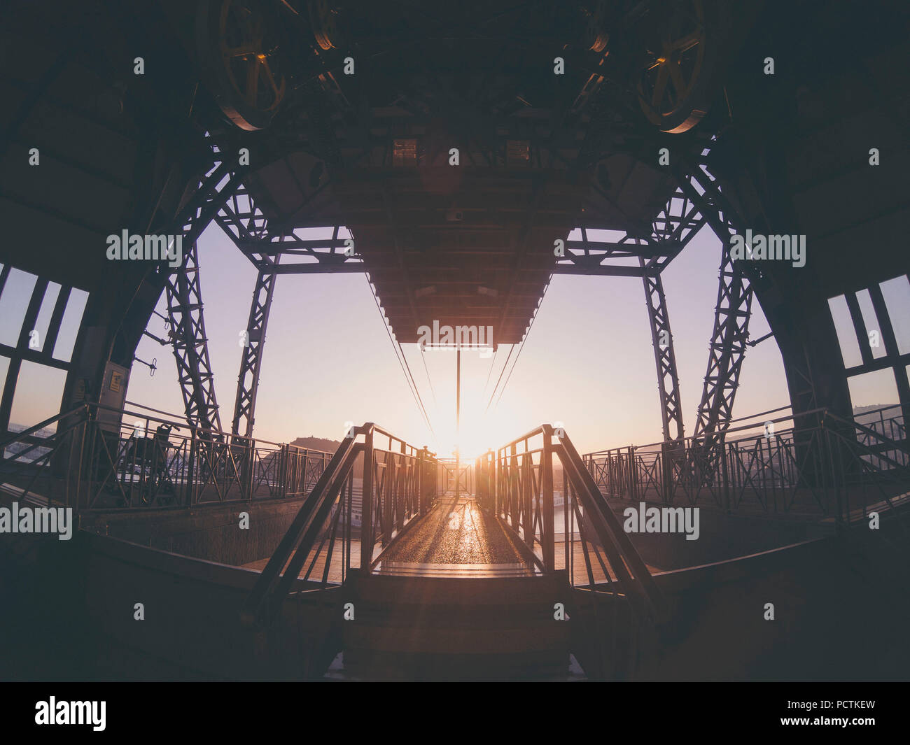 barcelona, cable railway Stock Photo - Alamy