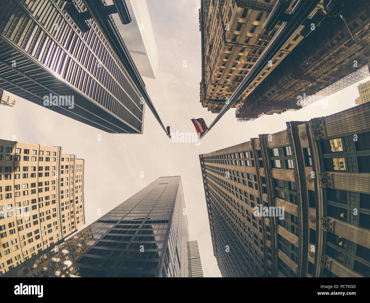 nyc, manhattan buildings, bottom point of view Stock Photo - Alamy
