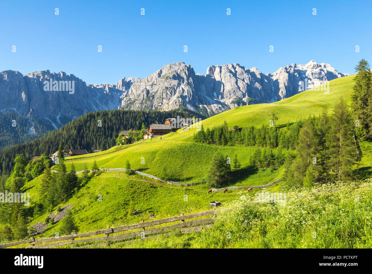 Puez-Geisler Nature Park, the valley of the mills near Seres and Miscì ...