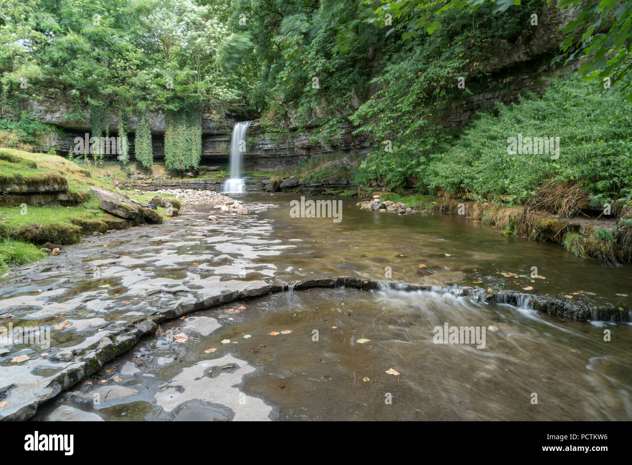 View of Askrigg Waterfall in the Yorkshire Dales National Park Stock ...