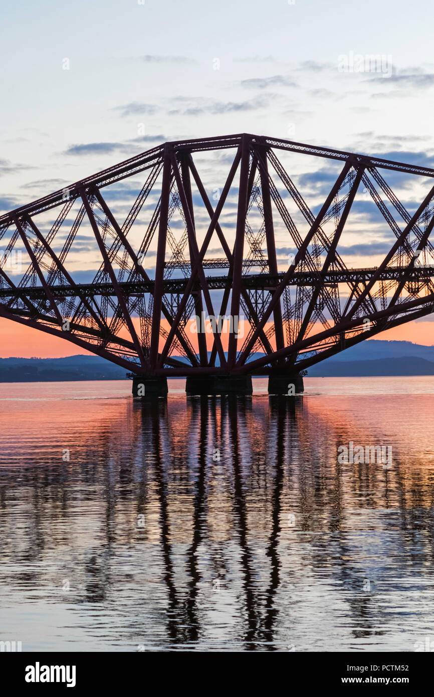 Great Britain, Scotland, Edinburgh, South Queensferry, The Forth Bridge ...