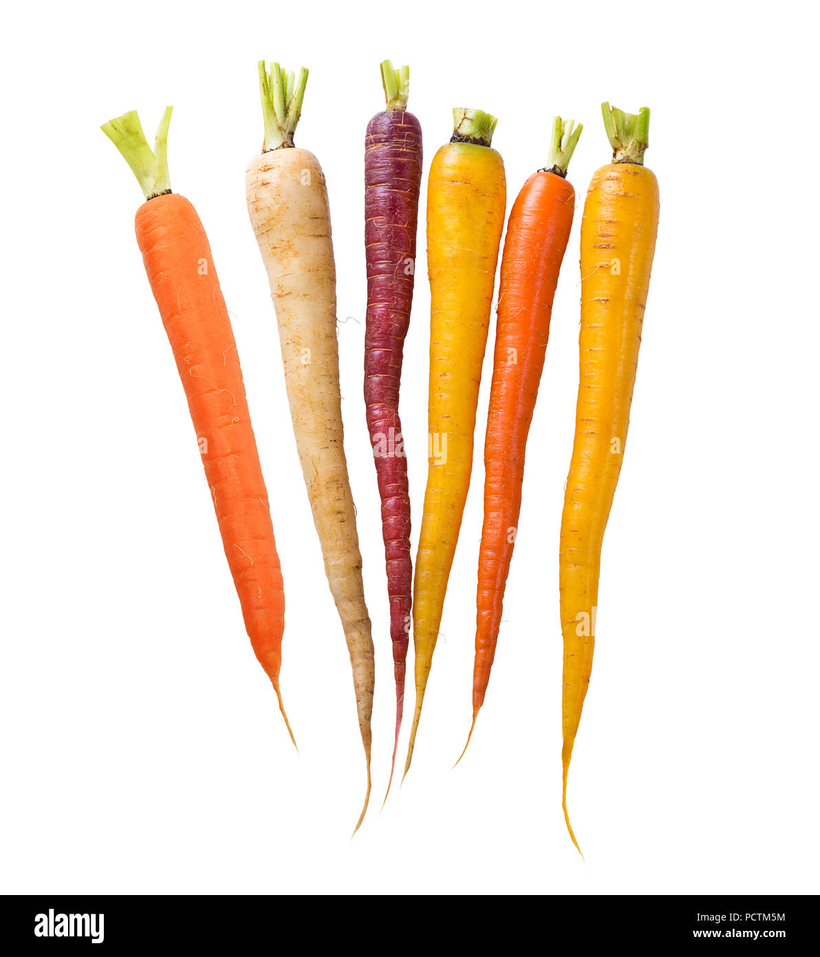 Colorful Rainbow carrots isolated on white background Stock Photo - Alamy