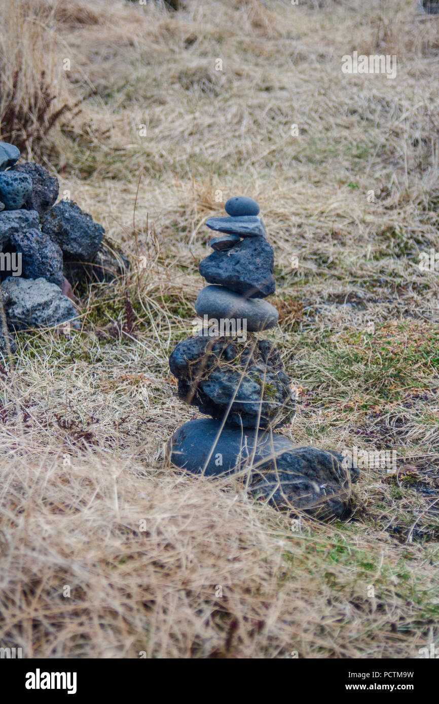 Iceland nature - volcano stones, landscape and moss Stock Photo - Alamy