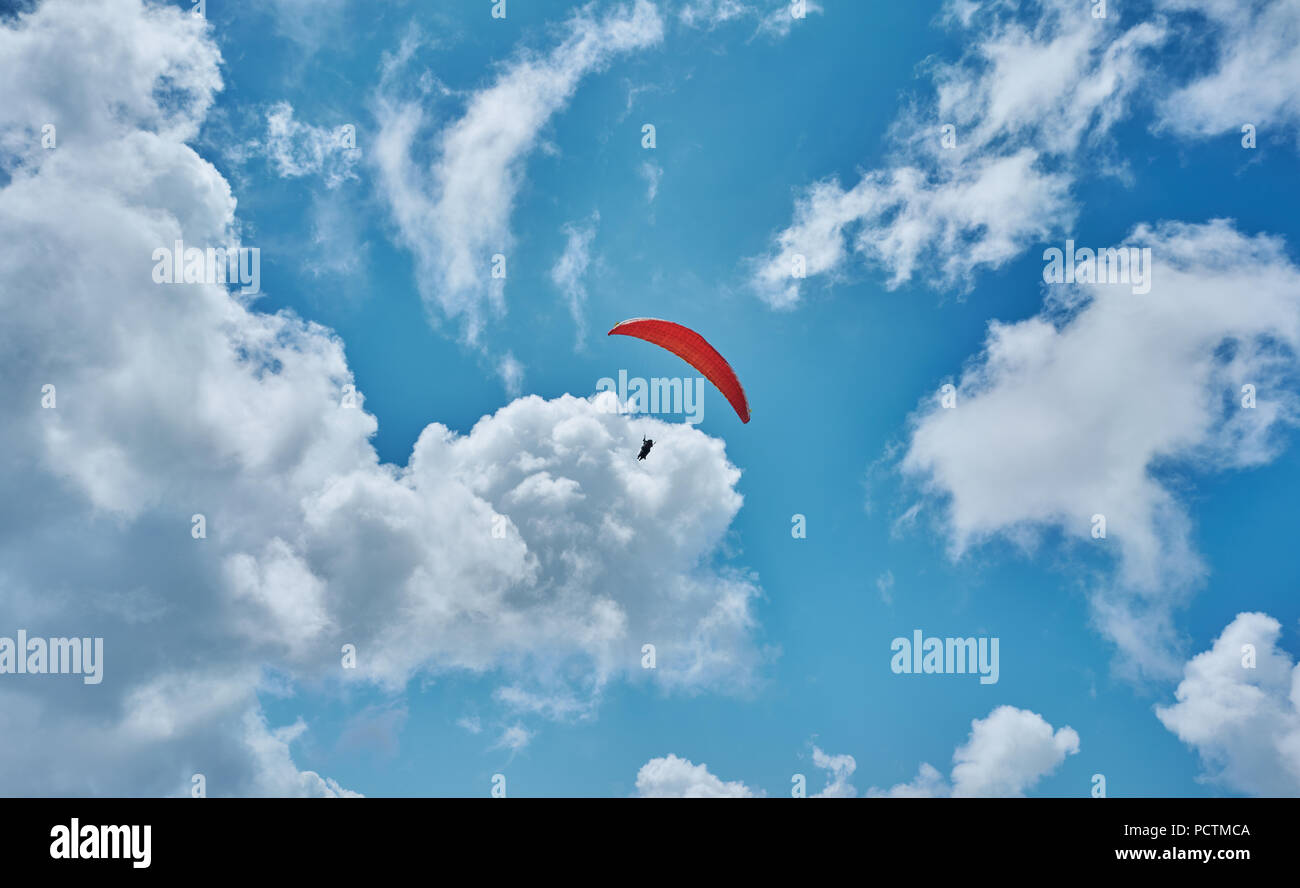 Skydiver flying over water hi-res stock photography and images - Alamy