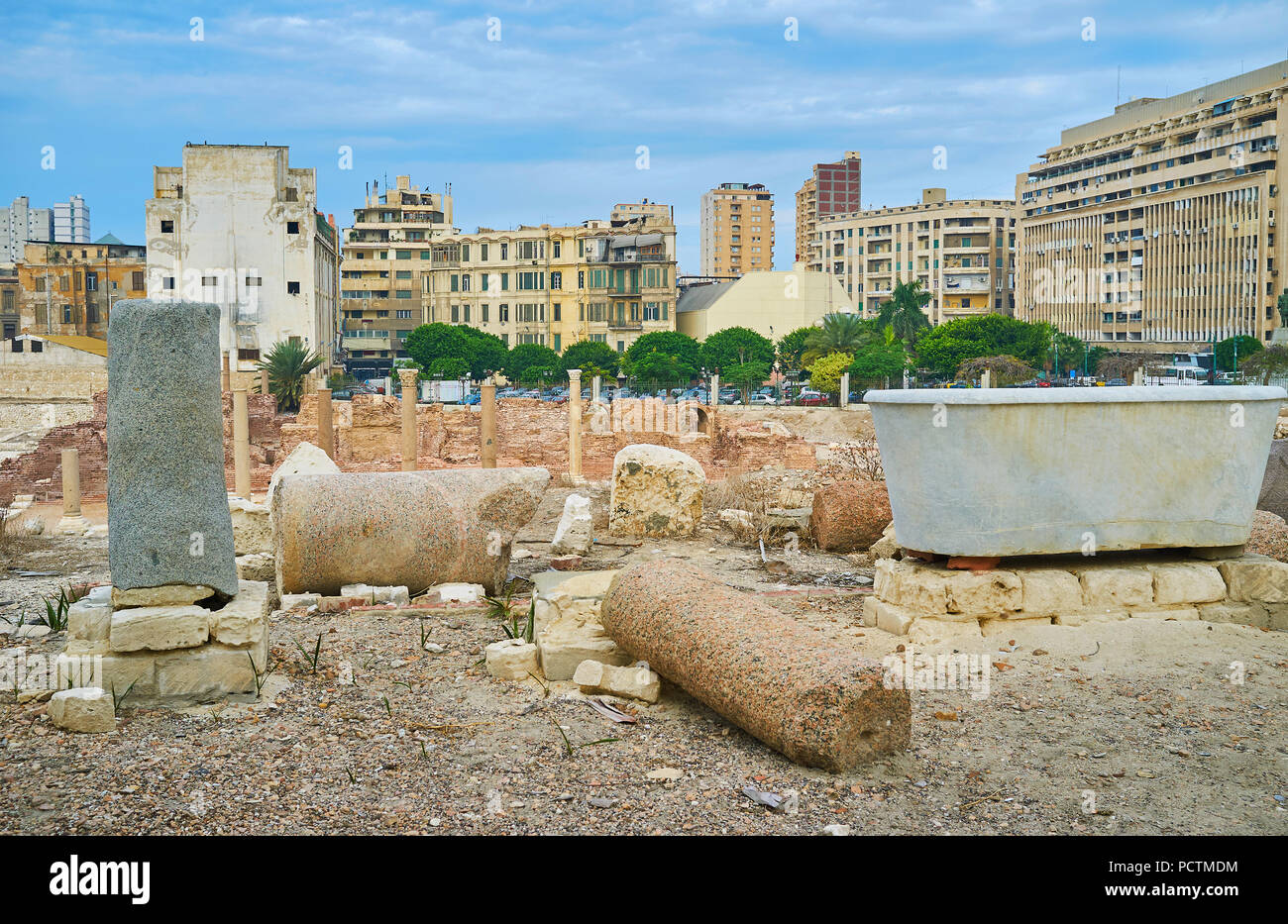 The ancient ruins of Roman period in Kom Ad Dikka archaeological site ... The ancient ruins of Roman period in Kom Ad Dikka archaeological site ...