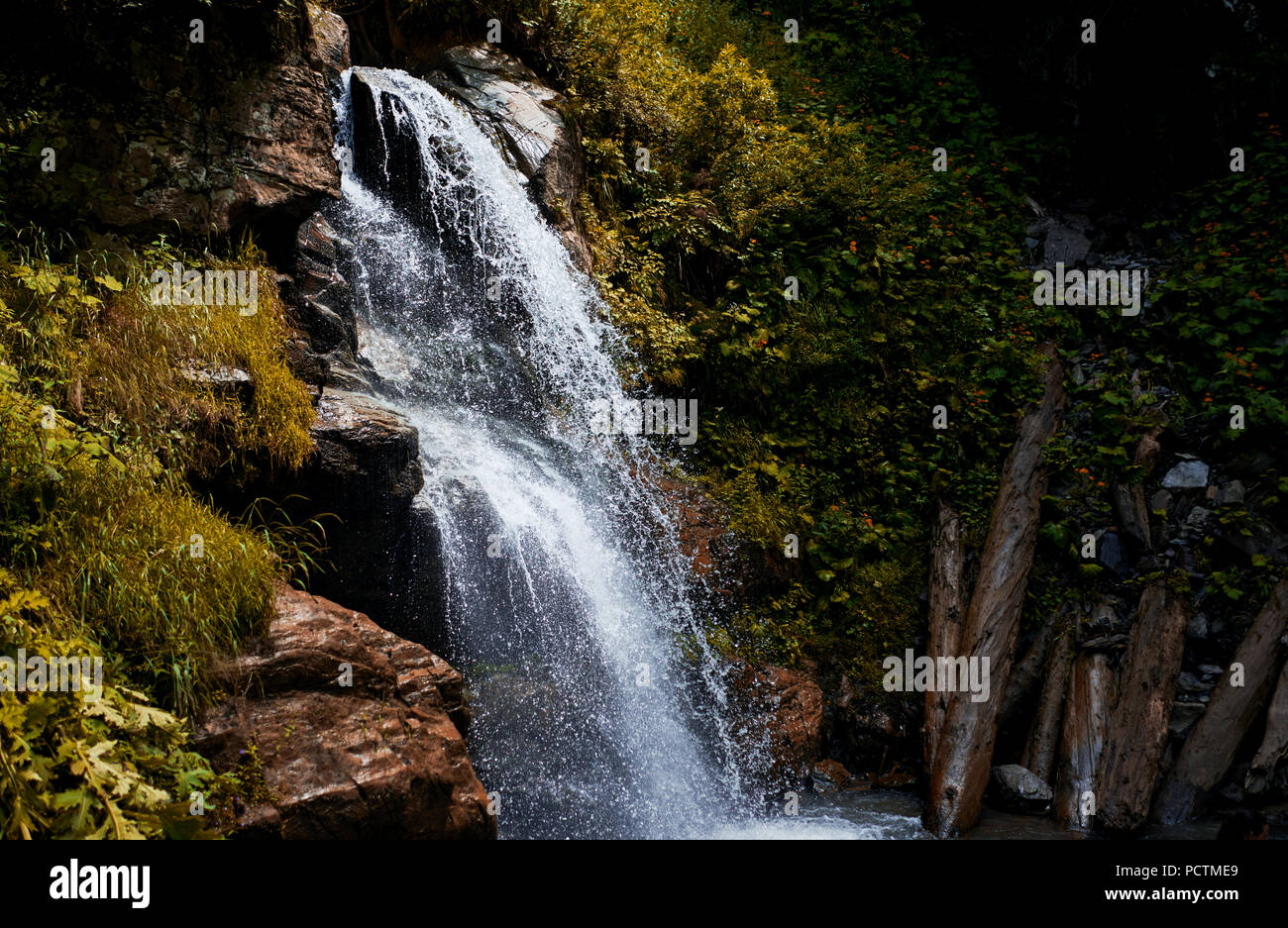 beautiful mountain waterfall Stock Photo - Alamy