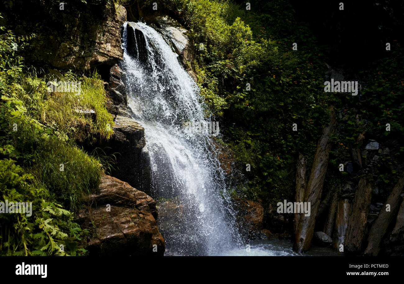 beautiful mountain waterfall Stock Photo - Alamy