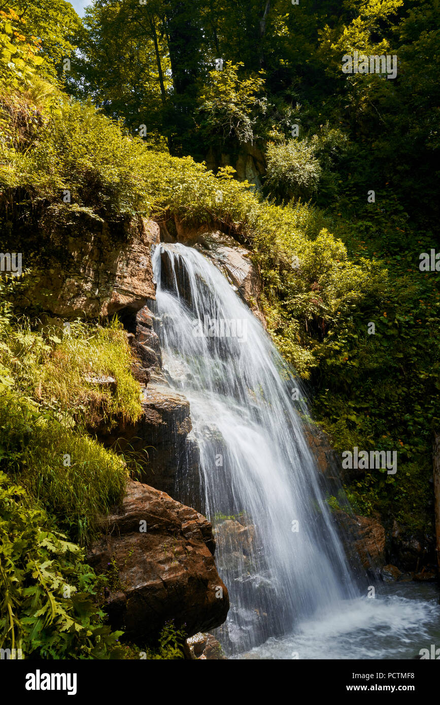 beautiful mountain waterfall Stock Photo - Alamy