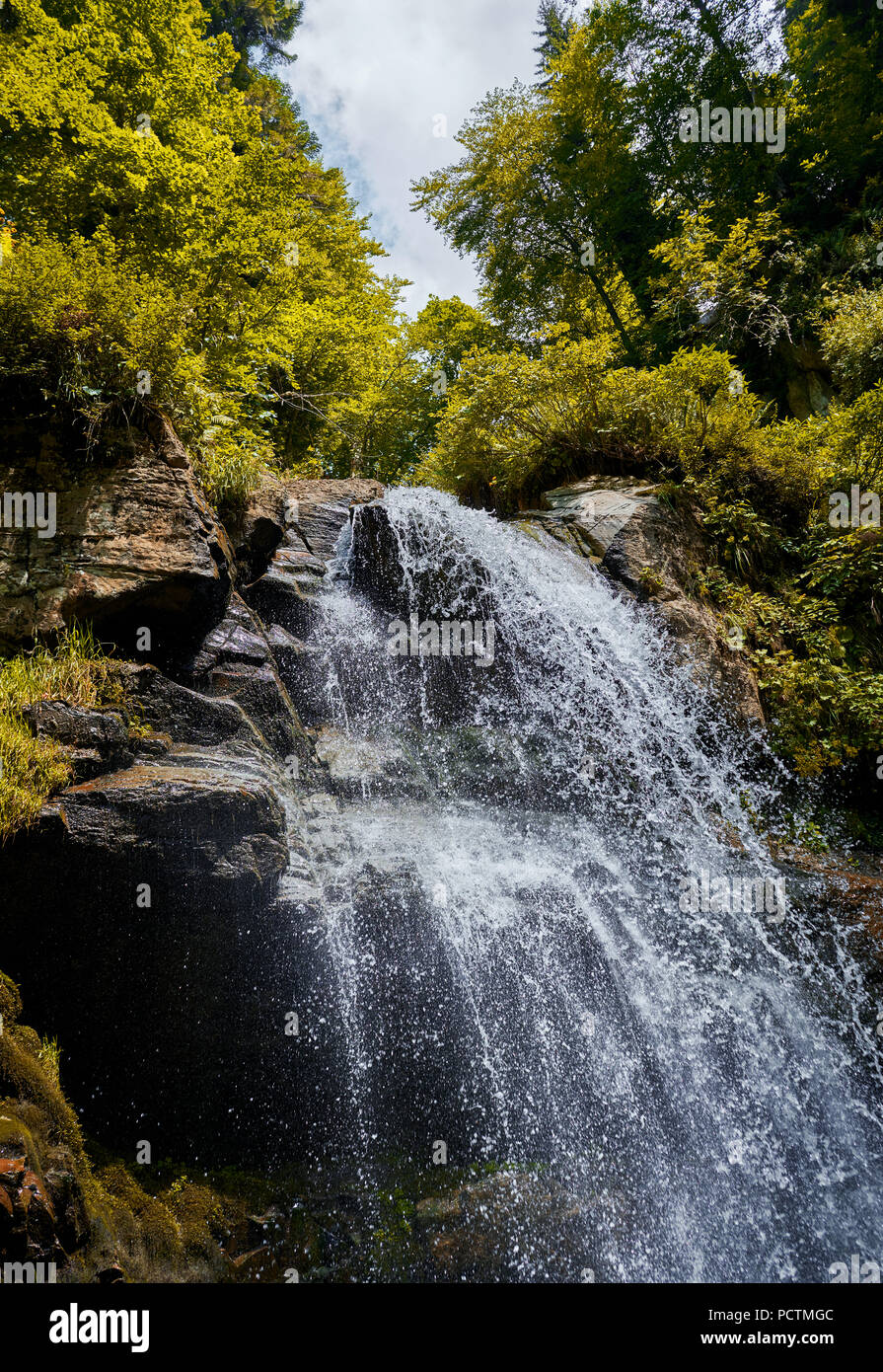 beautiful mountain waterfall Stock Photo - Alamy
