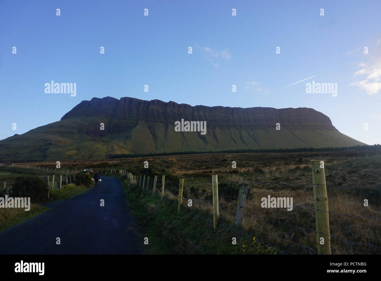 Ben bulben in County Sligo. Irelands Table top Mountain and part of the ...