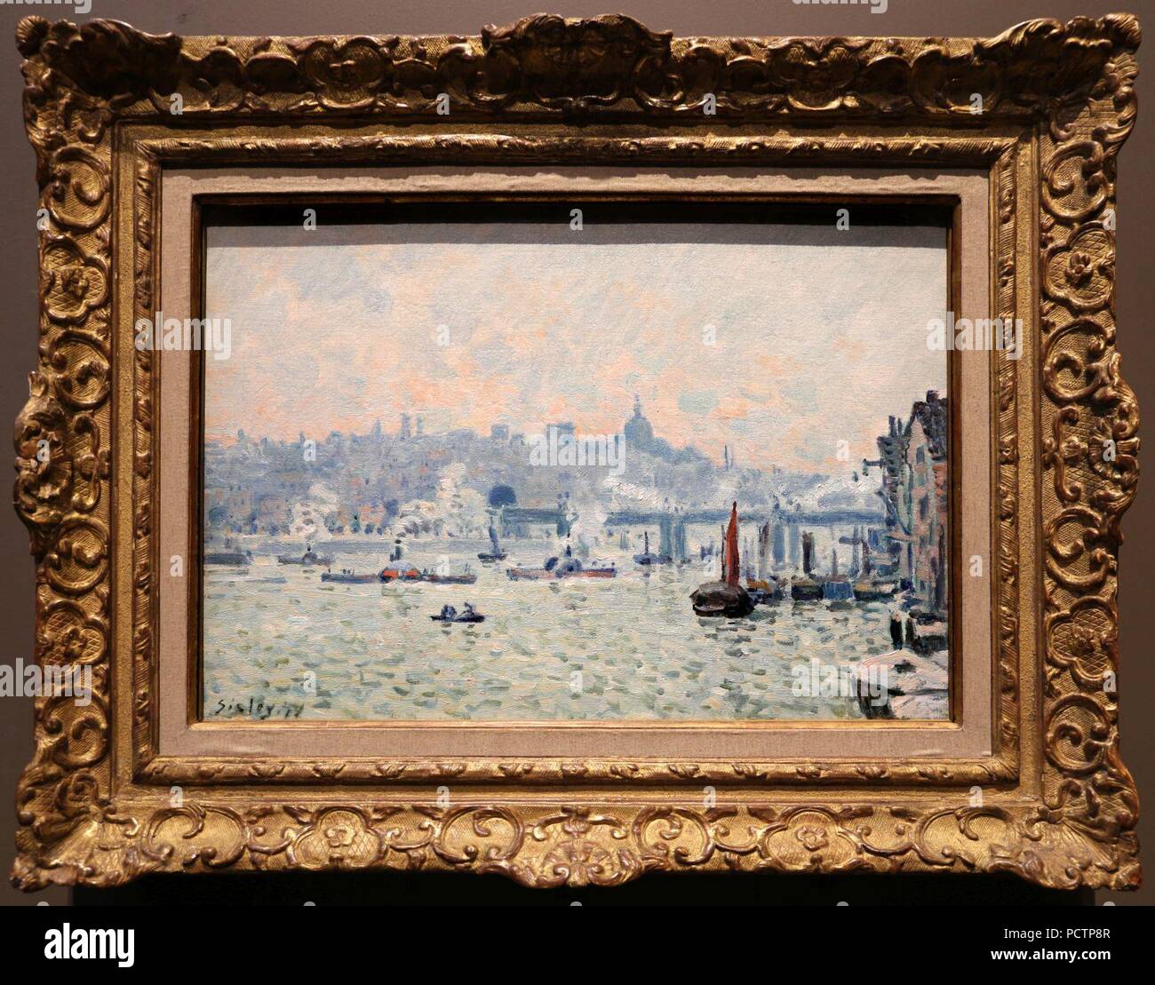 Alfred sisley, veduta del tamigi, charing cross bridge, 1874 Stock ...