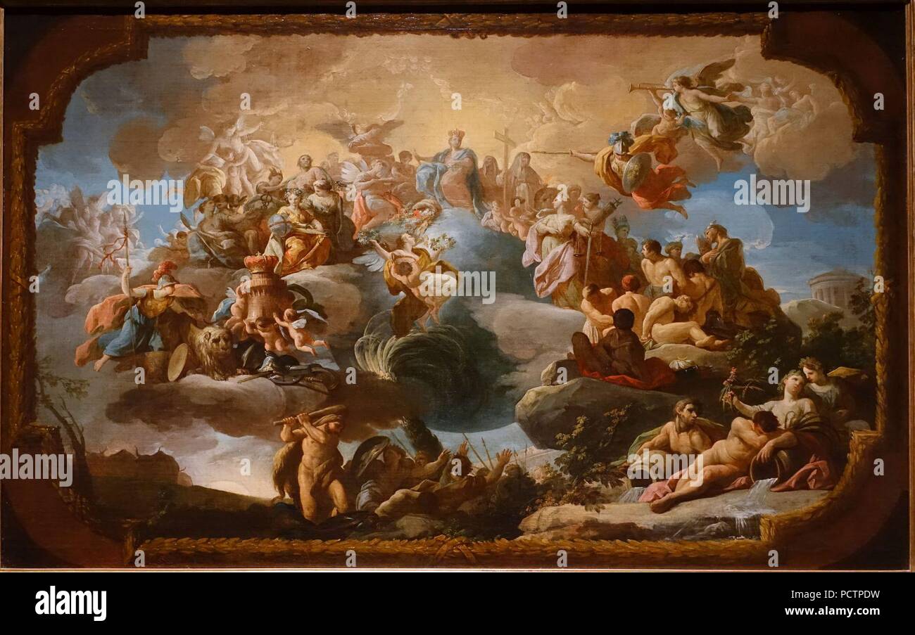 Allegory of the Spanish Monarchy by Antonio Gonzalez Velazquez, Spanish ...