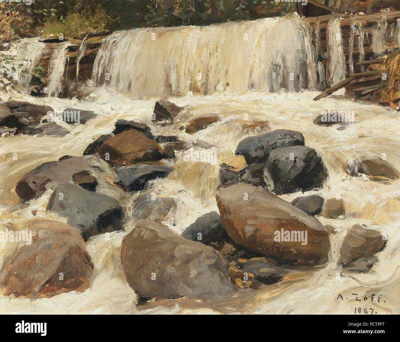 Alfred Zoff - A River Dam Stock Photo - Alamy