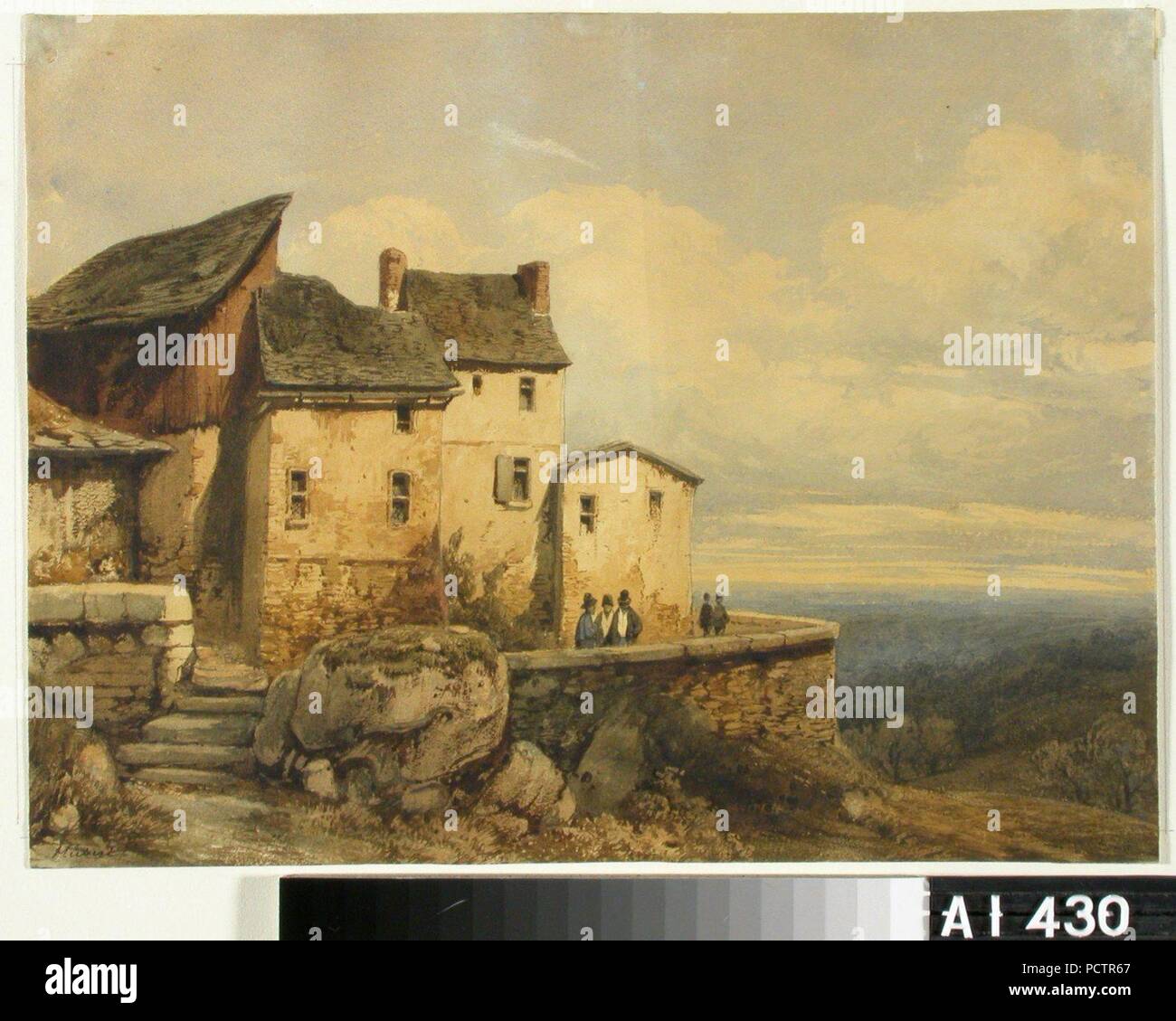 Alfred Hubert - Talo italialaisessa vuoristomaisemassa Stock Photo - Alamy