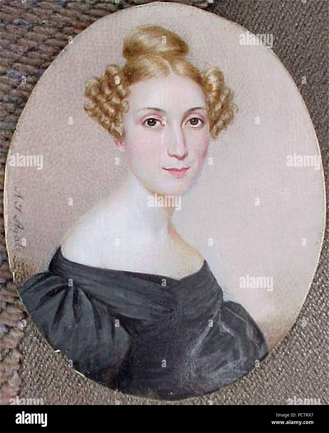 Alfred Thomas Agate's portrait miniature of a lady Stock Photo - Alamy
