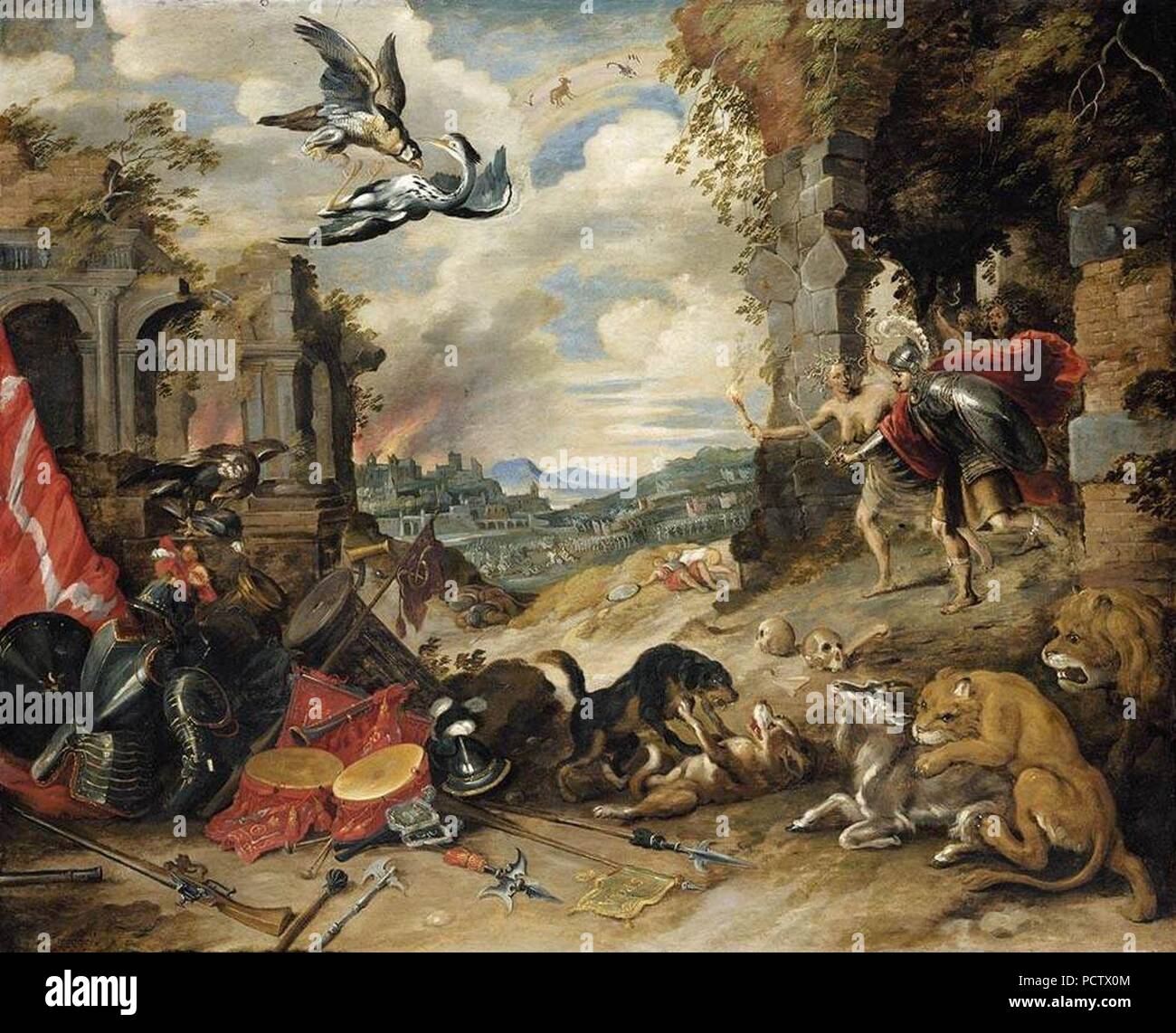Allegory of War 1640s Jan Brueghel the Younger Stock Photo - Alamy