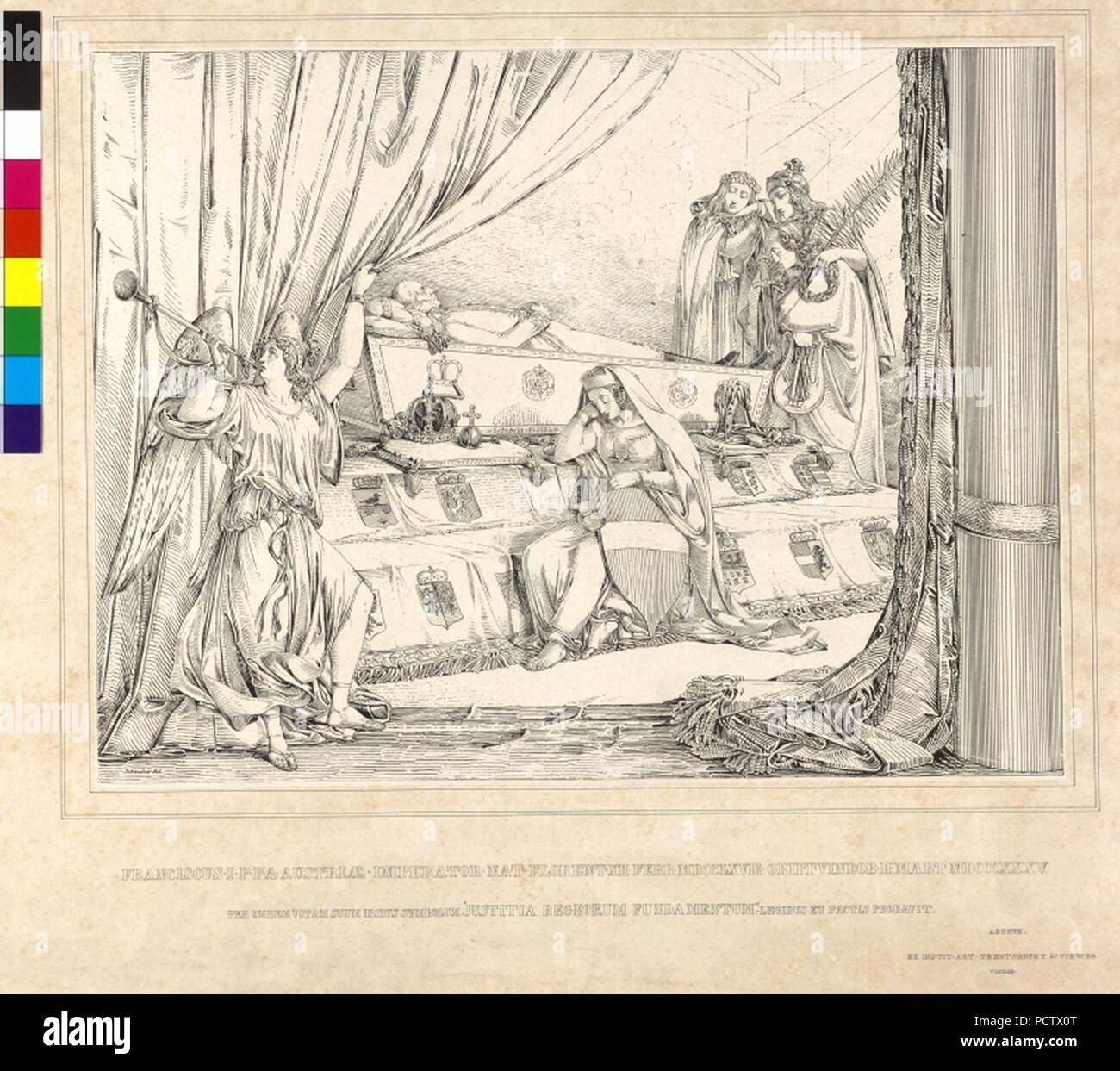 Allegory on the catafalque of Francis I of Austria Stock Photo - Alamy