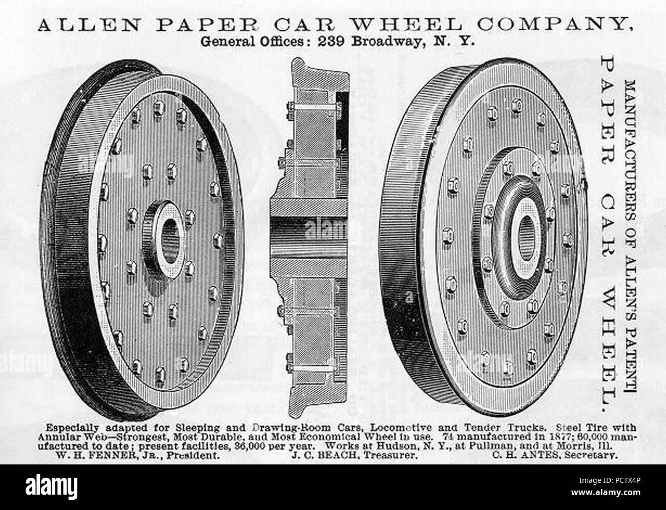 Allen Paper Car Wheel Company Stock Photo - Alamy