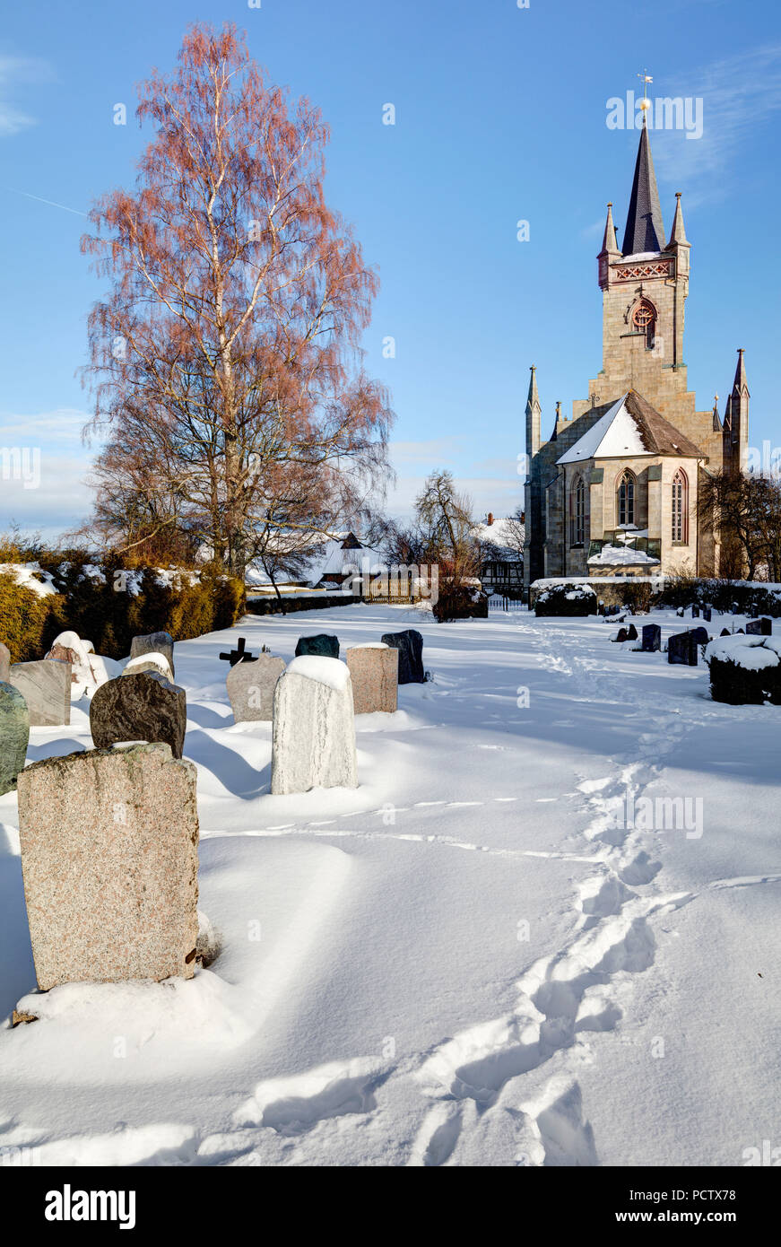 Church, Urspringen, Ostheim vor der Rhön, Rhön-Grabfeld, Lower ...