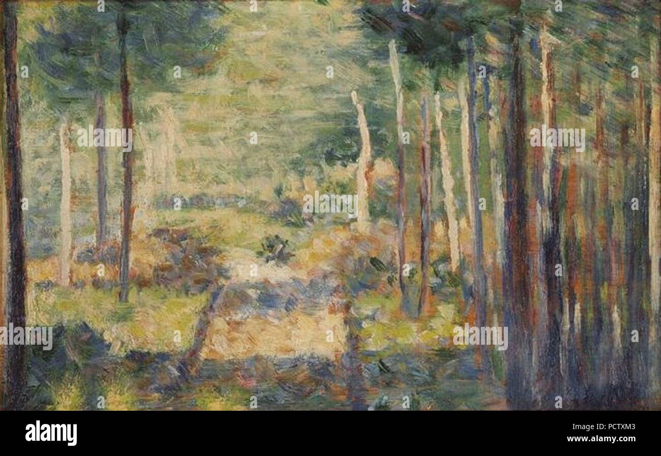 Alley in the Forest Barbizon (Allée en forêt, Barbizon) by Georges ...