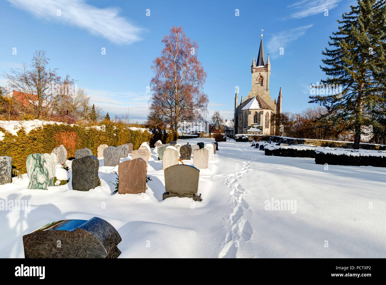 Church, Urspringen, Ostheim vor der Rhön, Rhön-Grabfeld, Lower ...