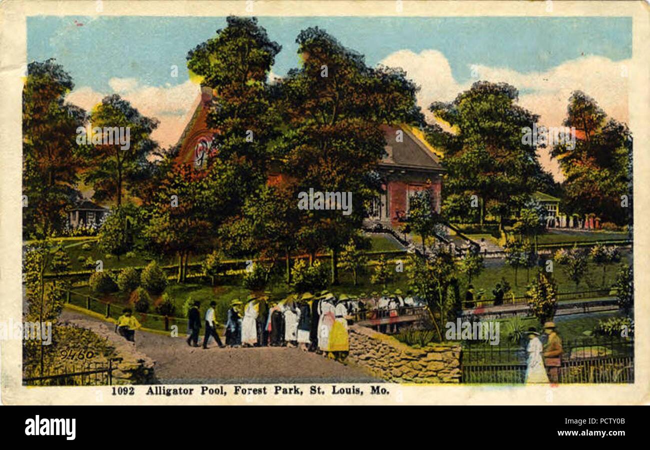 Alligator Pool, Forest Park Stock Photo - Alamy